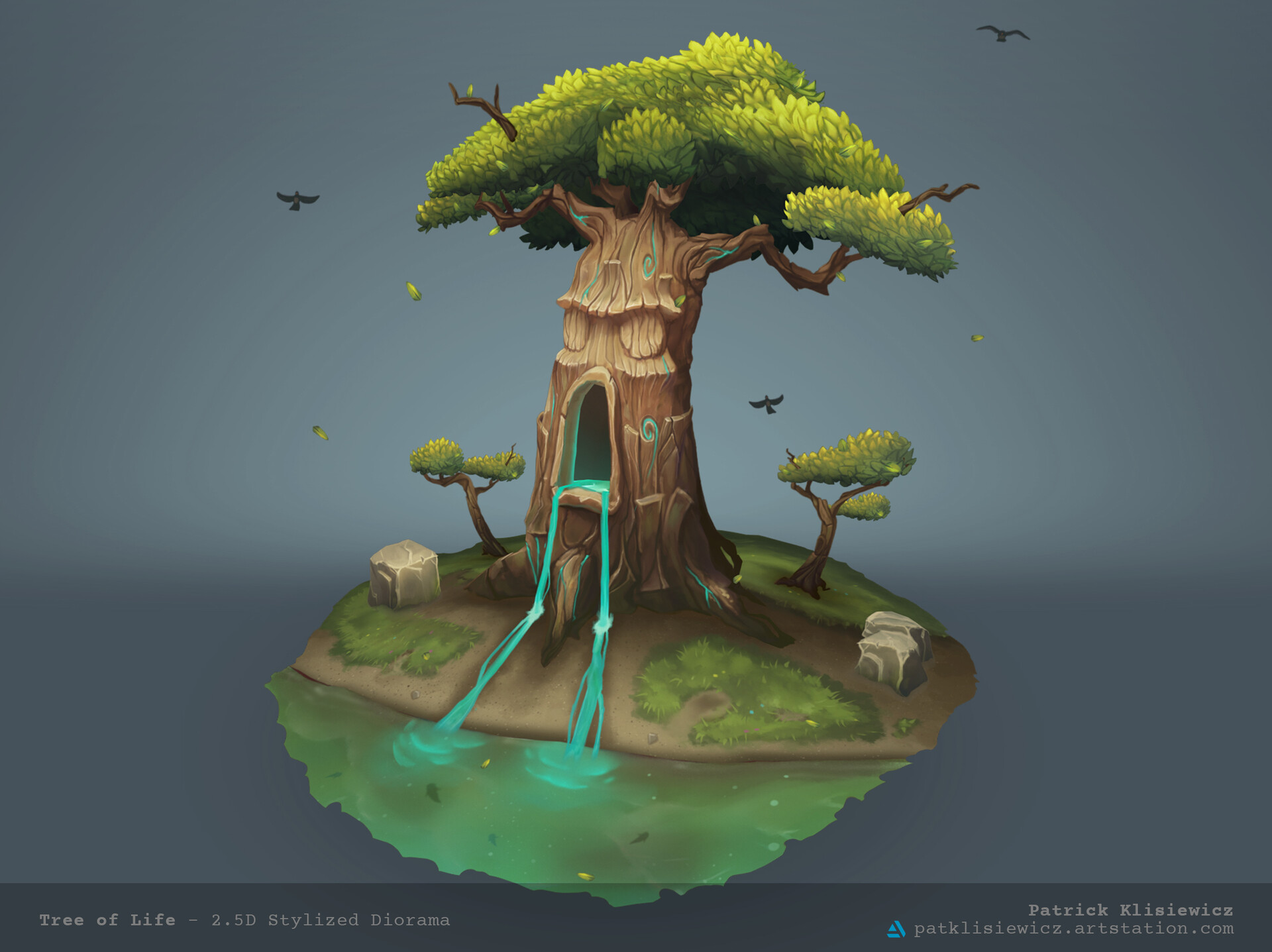 ArtStation - Tree of Life - 2.5D Diorama