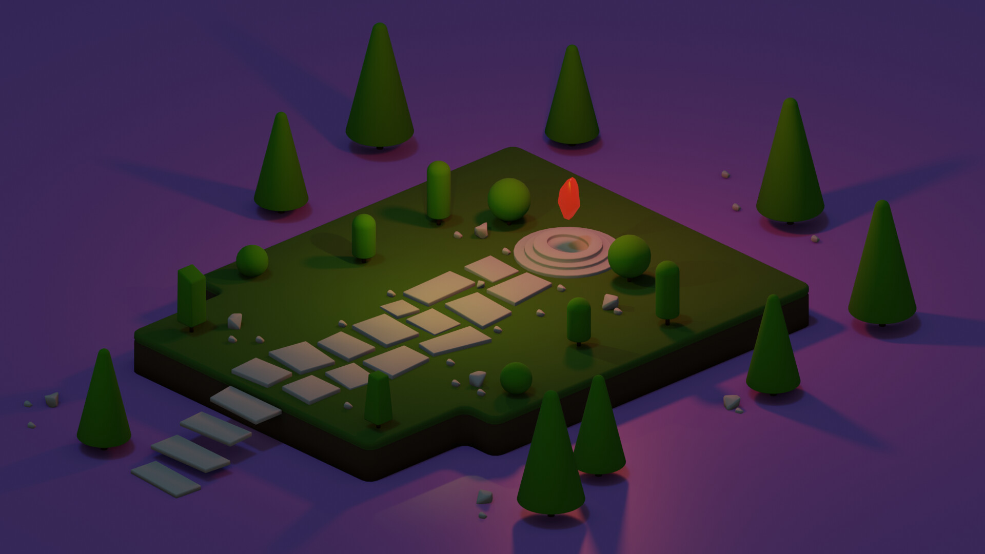 ArtStation - Minimalist Low poly concept art