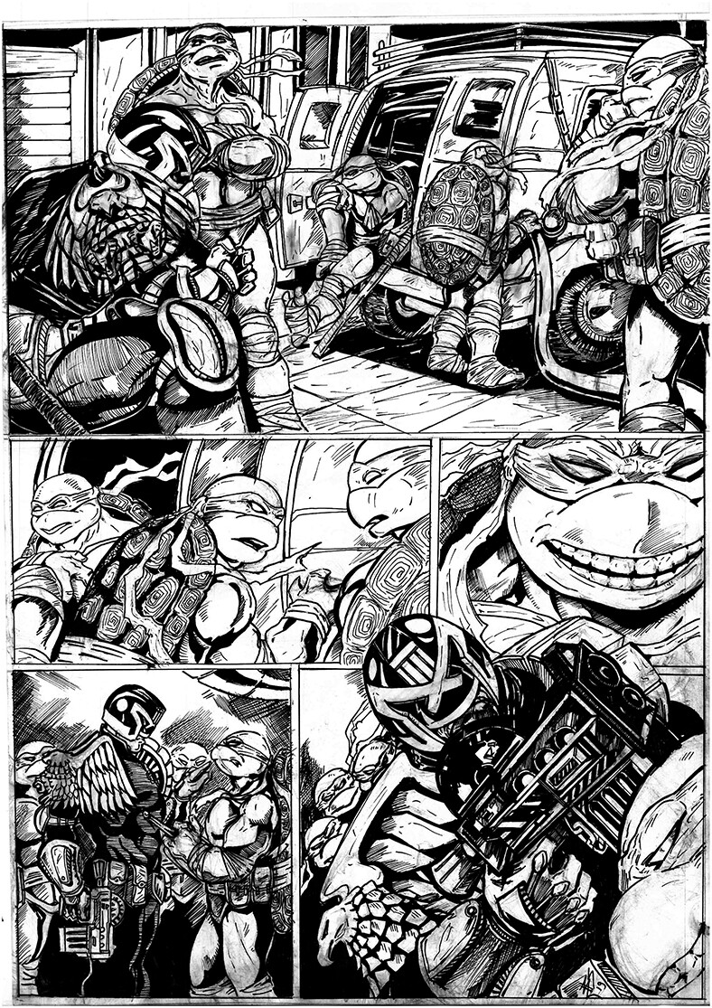ArtStation - Judge Dredd v TMNT