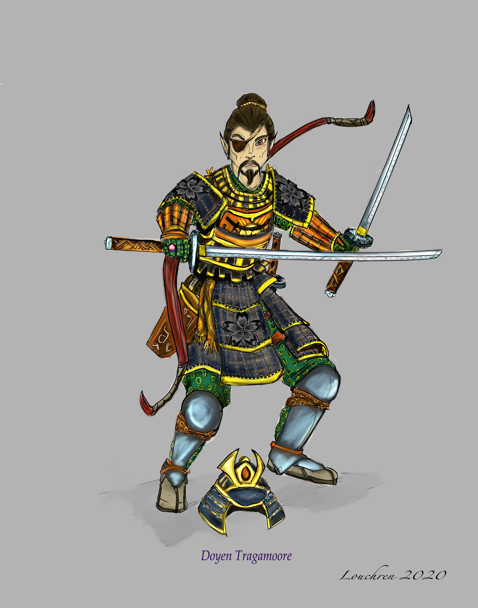 ArtStation - Samurai elf. Doyen Tragamoore