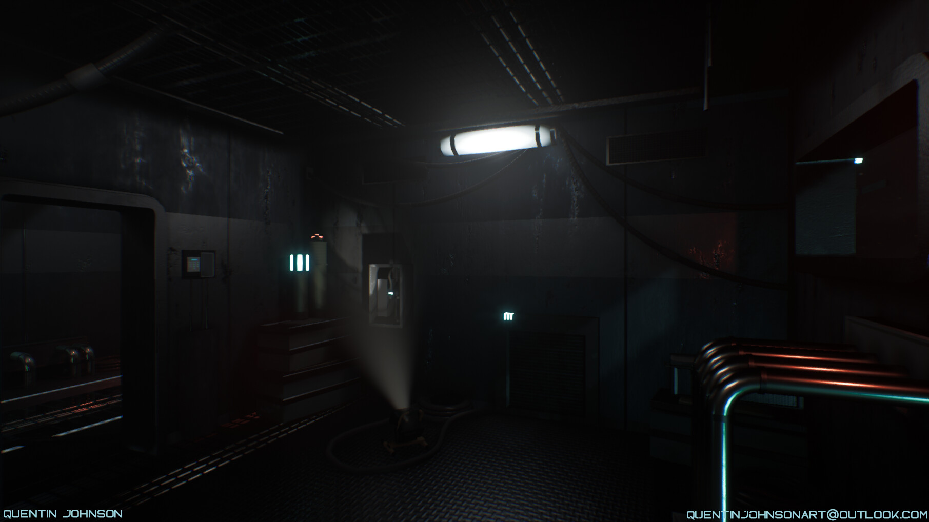 Quentin Johnson - Spaceship Hallway Game Level