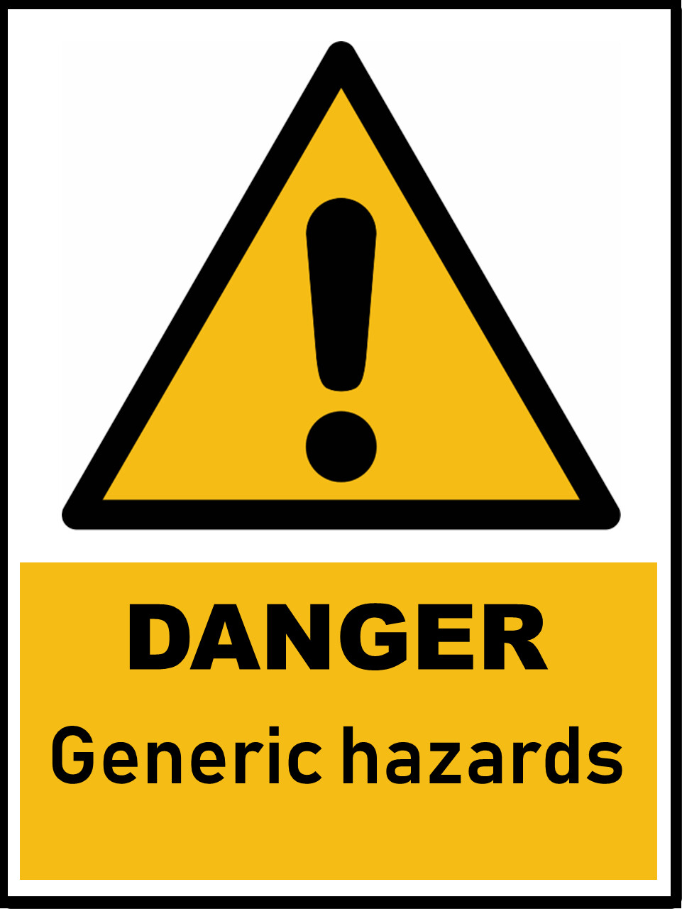 ArtStation - "DANGER - Generic hazards" Warning sign ISO7010