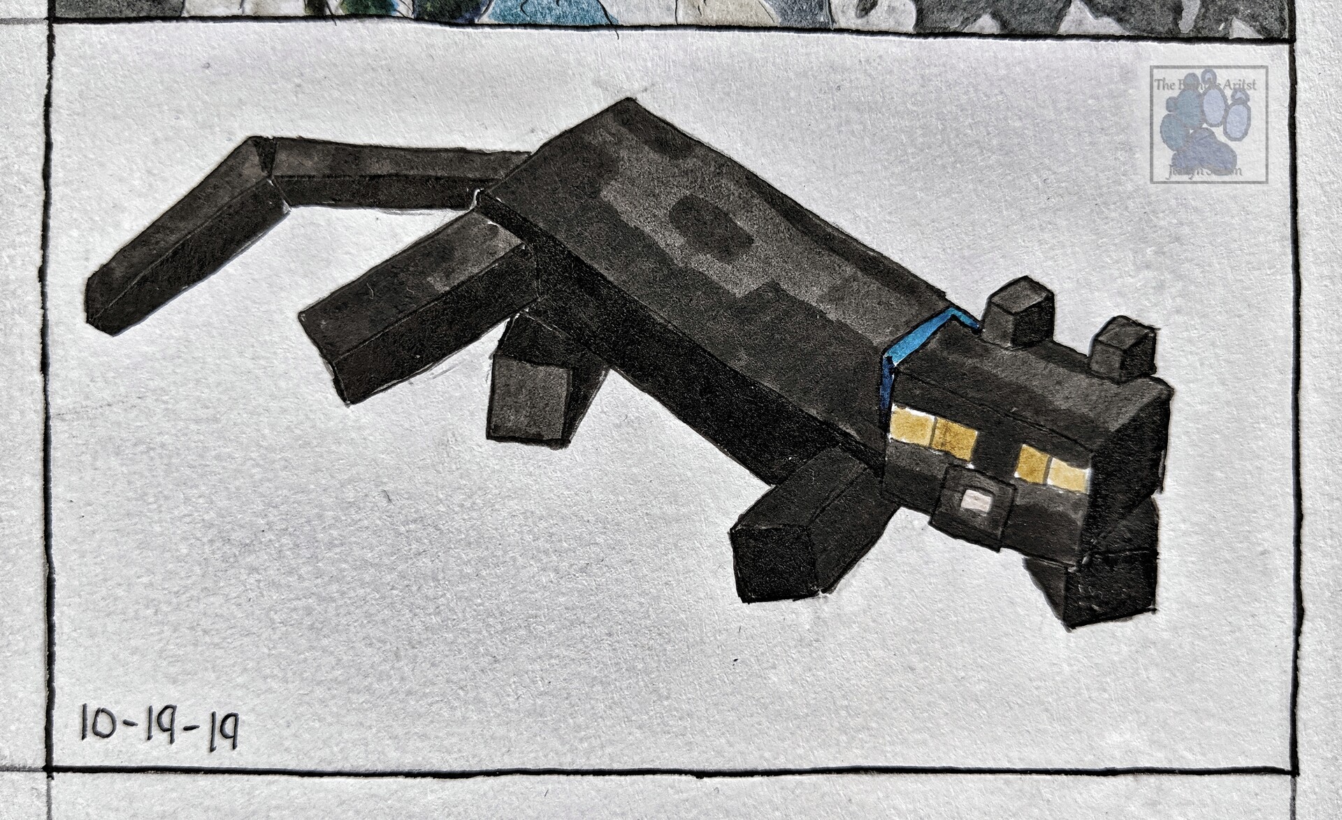 how to draw minecraft cat