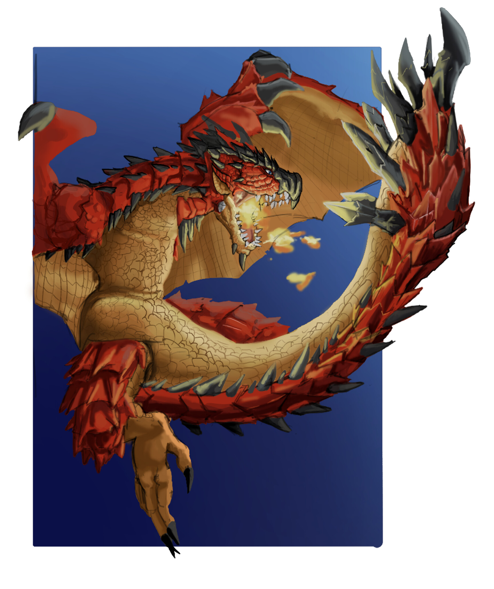 ArtStation - Rathalos Fan art