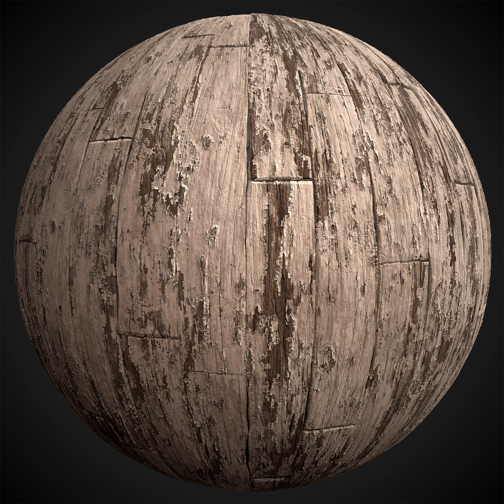 ArtStation - Worn Painted Wood Planks Material