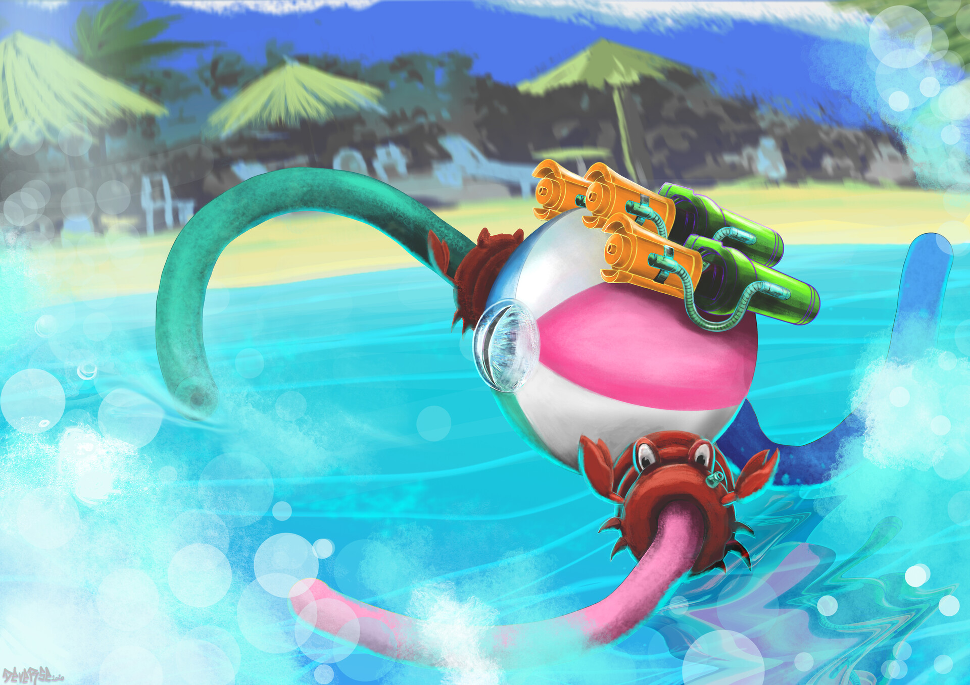 ArtStation - Pool party Vel'koz - League of legends fan art (made with ...