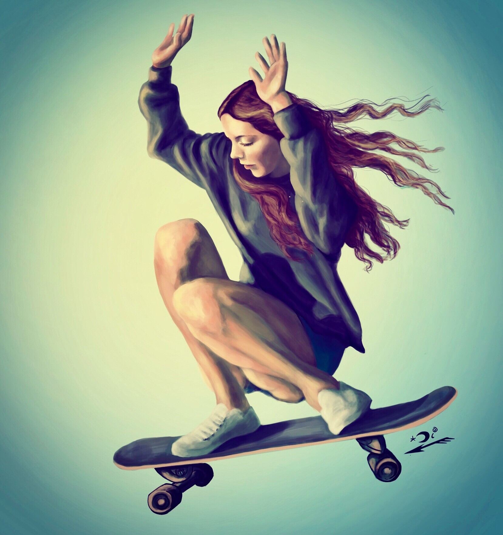 ArtStation - Skater girl