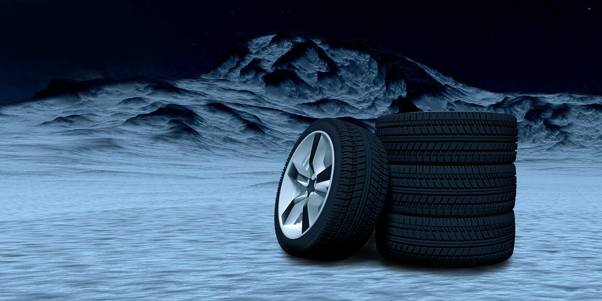 ArtStation - Snow tire 3d render