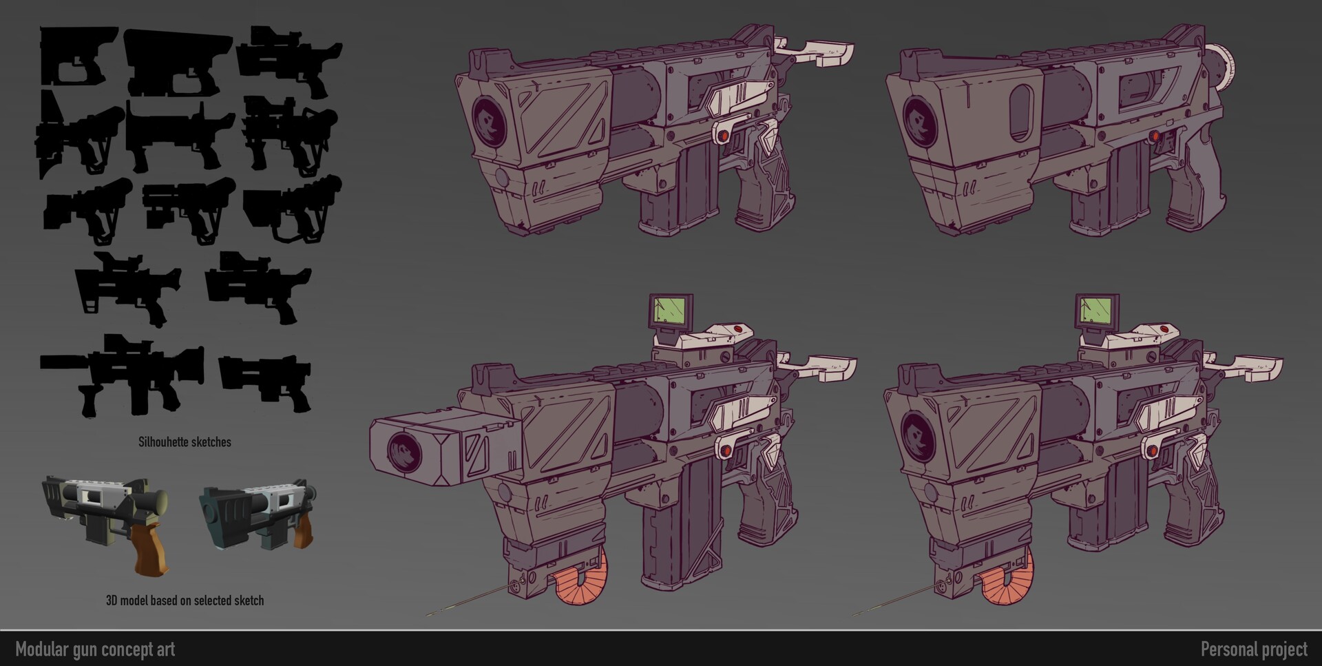 ArtStation - Modular gun concept, Jules Darriulat