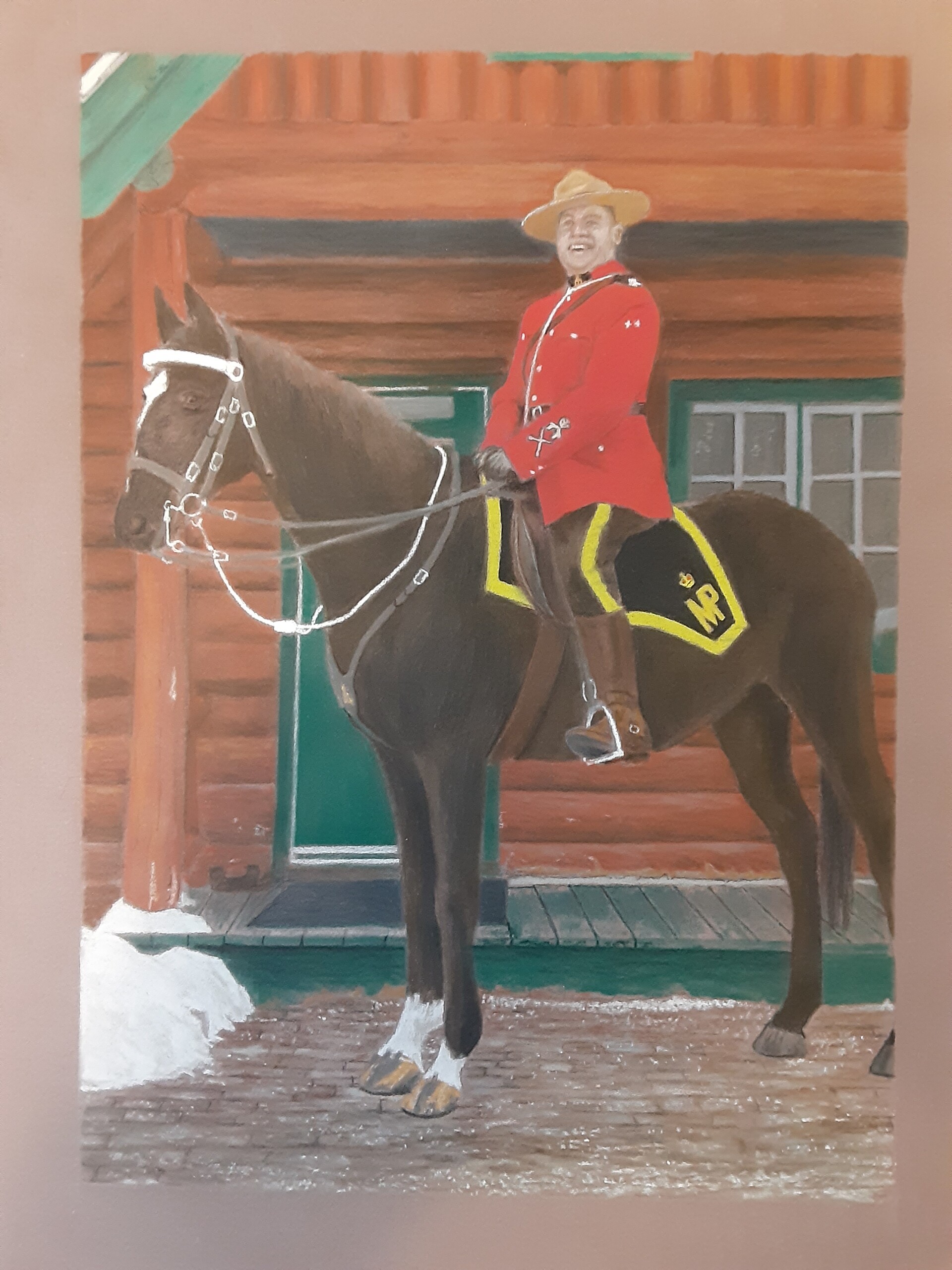 ArtStation - Pastel of a Mountie