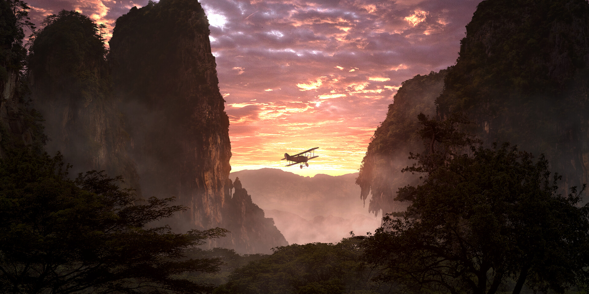 ArtStation - Nowhere sunset Matte Painting