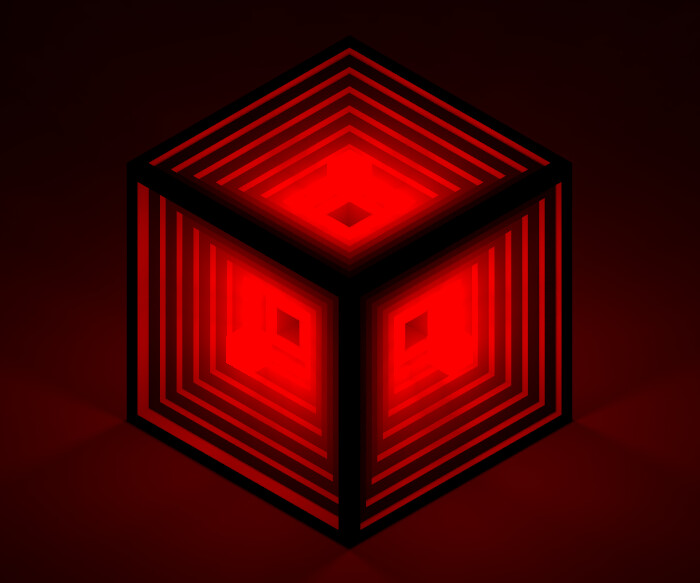 ArtStation - Red And Black Cubes