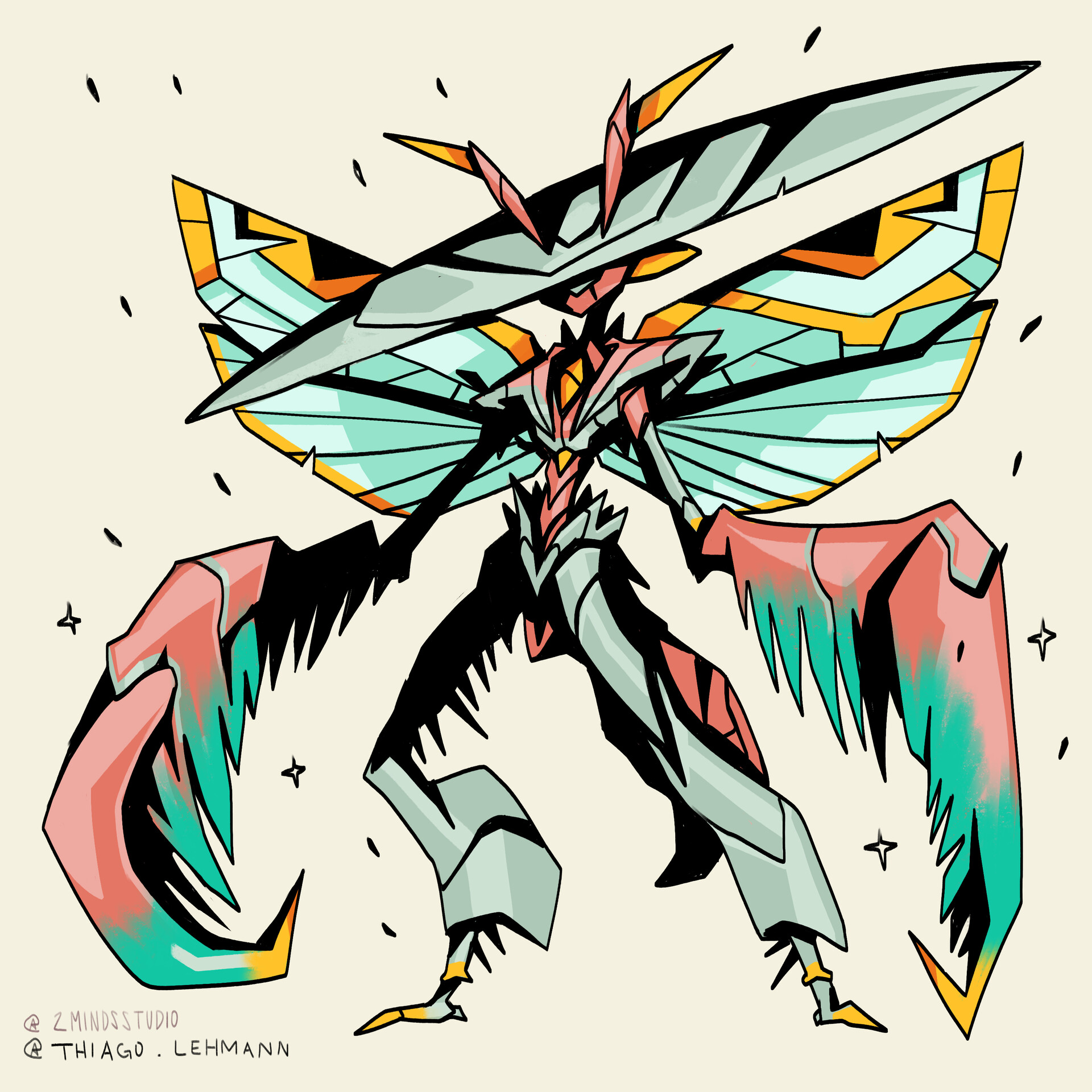 ArtStation - Mantis Bladedancer - BugWorld