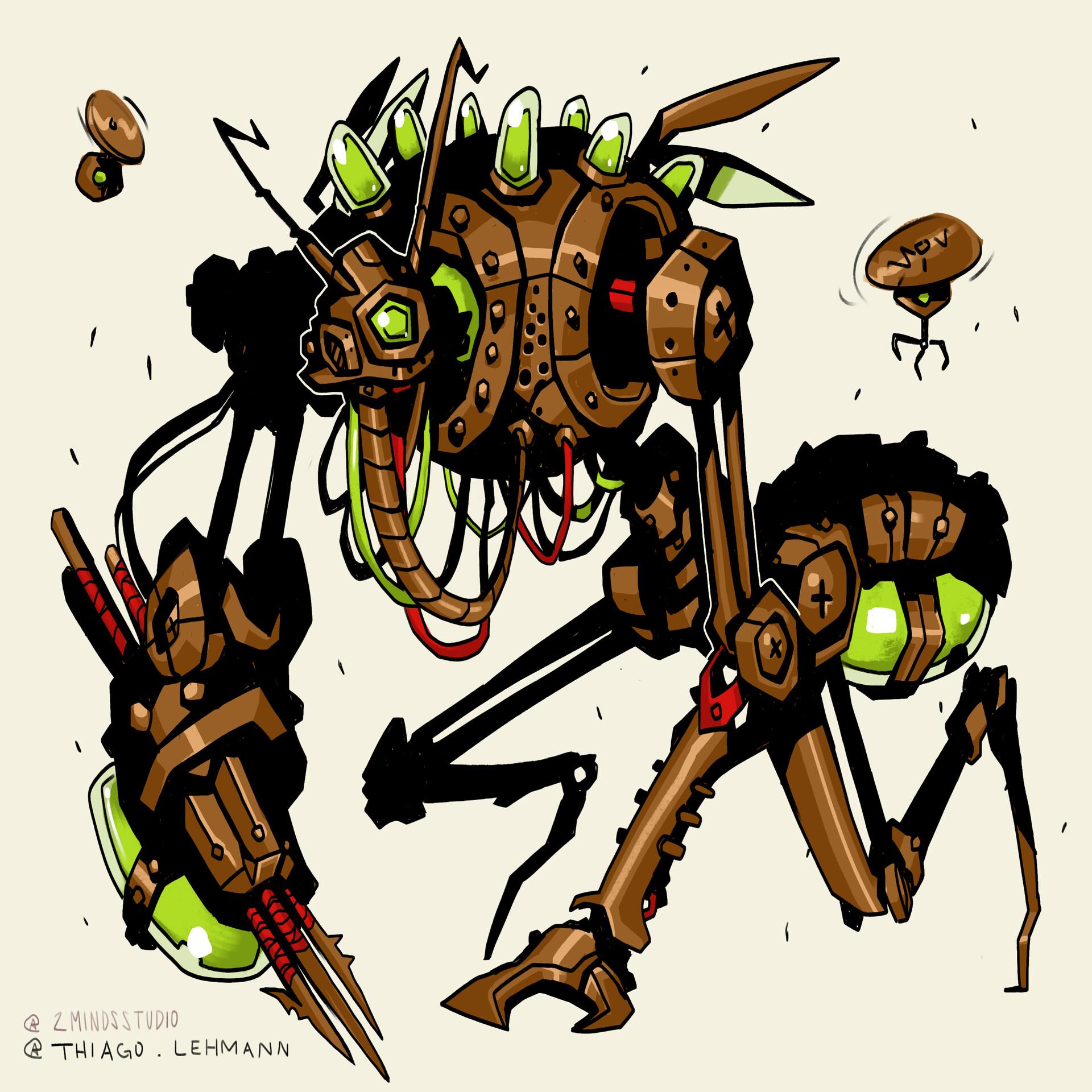 Mecha Cockroach by Thiago Lehmann : r/ImaginaryRobotics