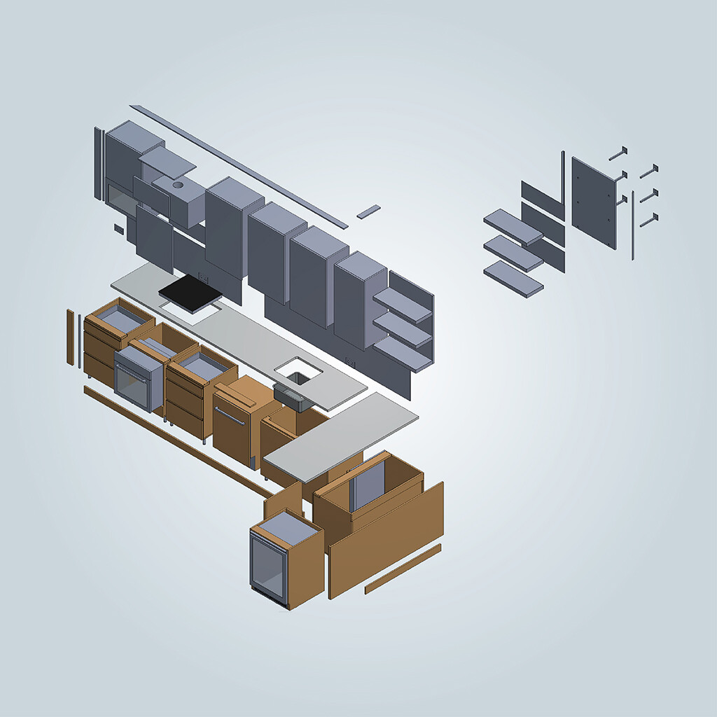 ArtStation - Kitchen Millwork Drafting & Custom Joinery Drawings