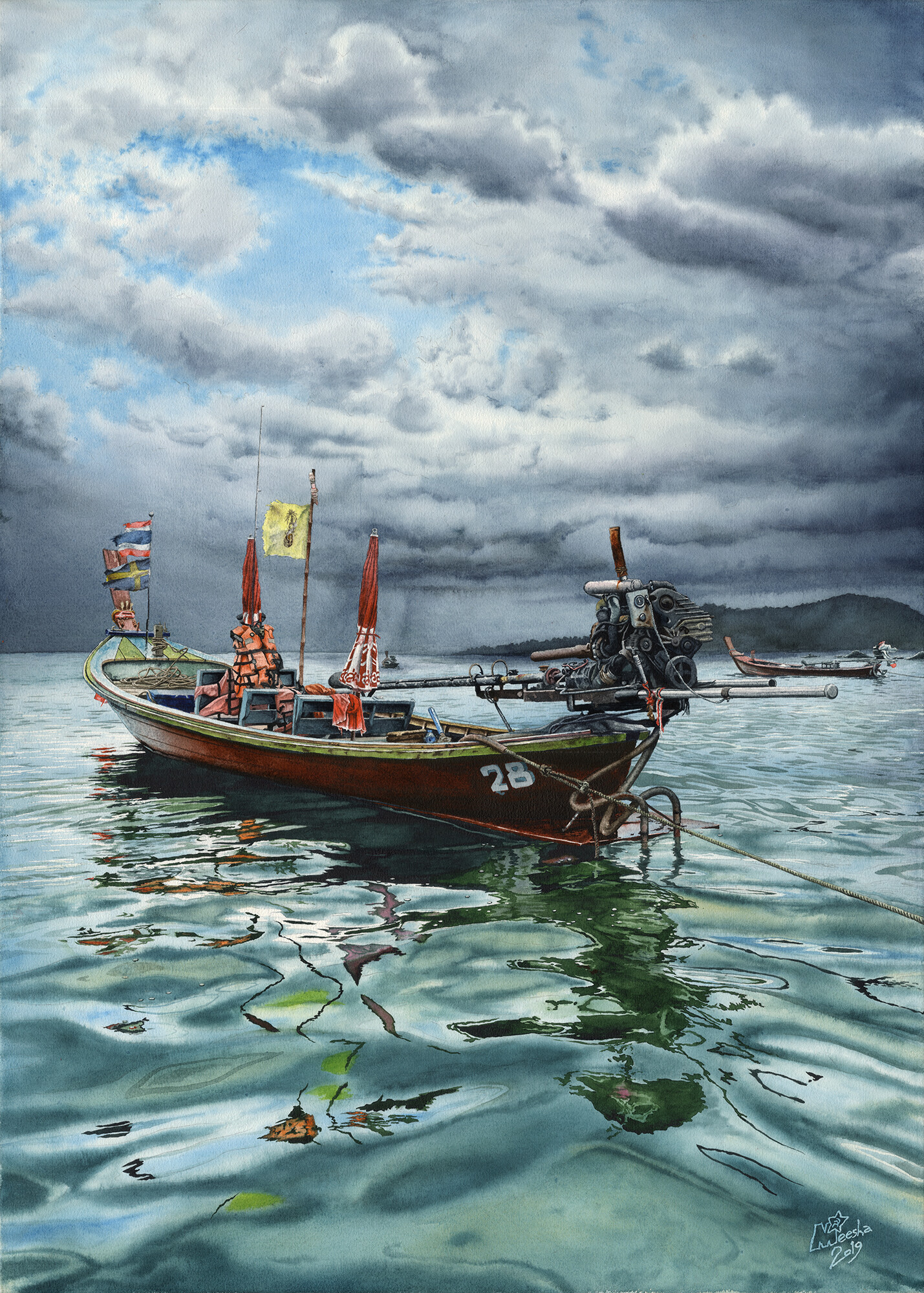 ArtStation - Sabai sabai, watercolor on paper 2019