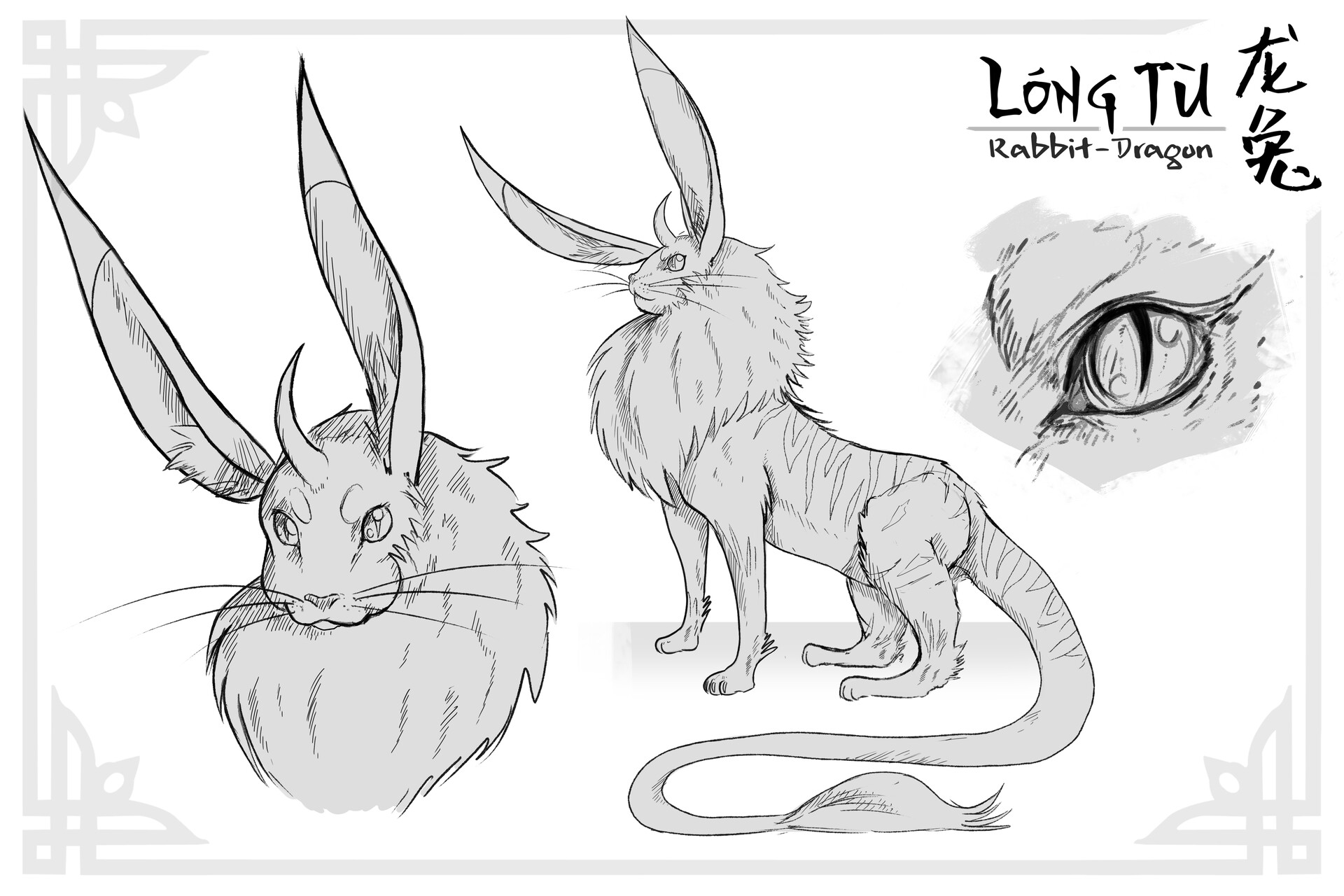 how to draw a rabbit dragon