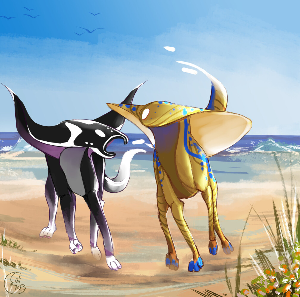 ArtStation - Playful Rayhounds