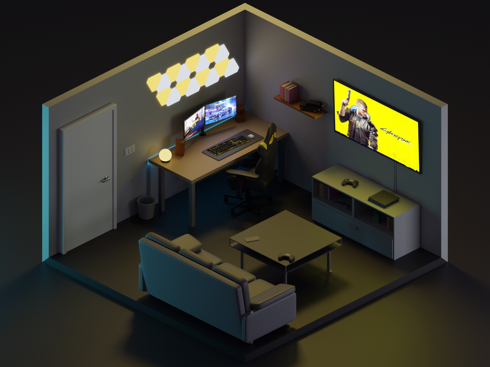 ArtStation - Cyberpunk room