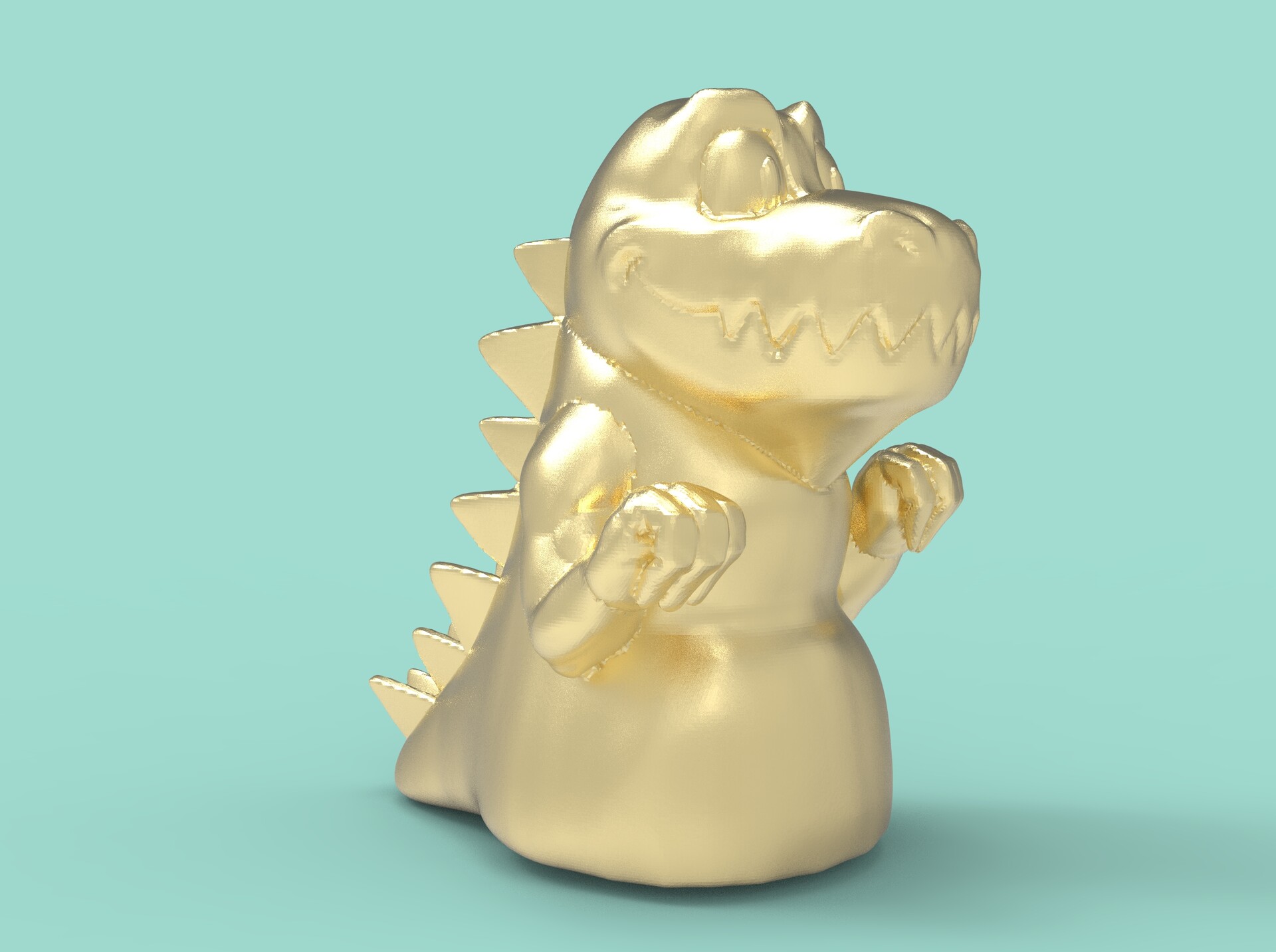 ArtStation - godzilla gold puppet