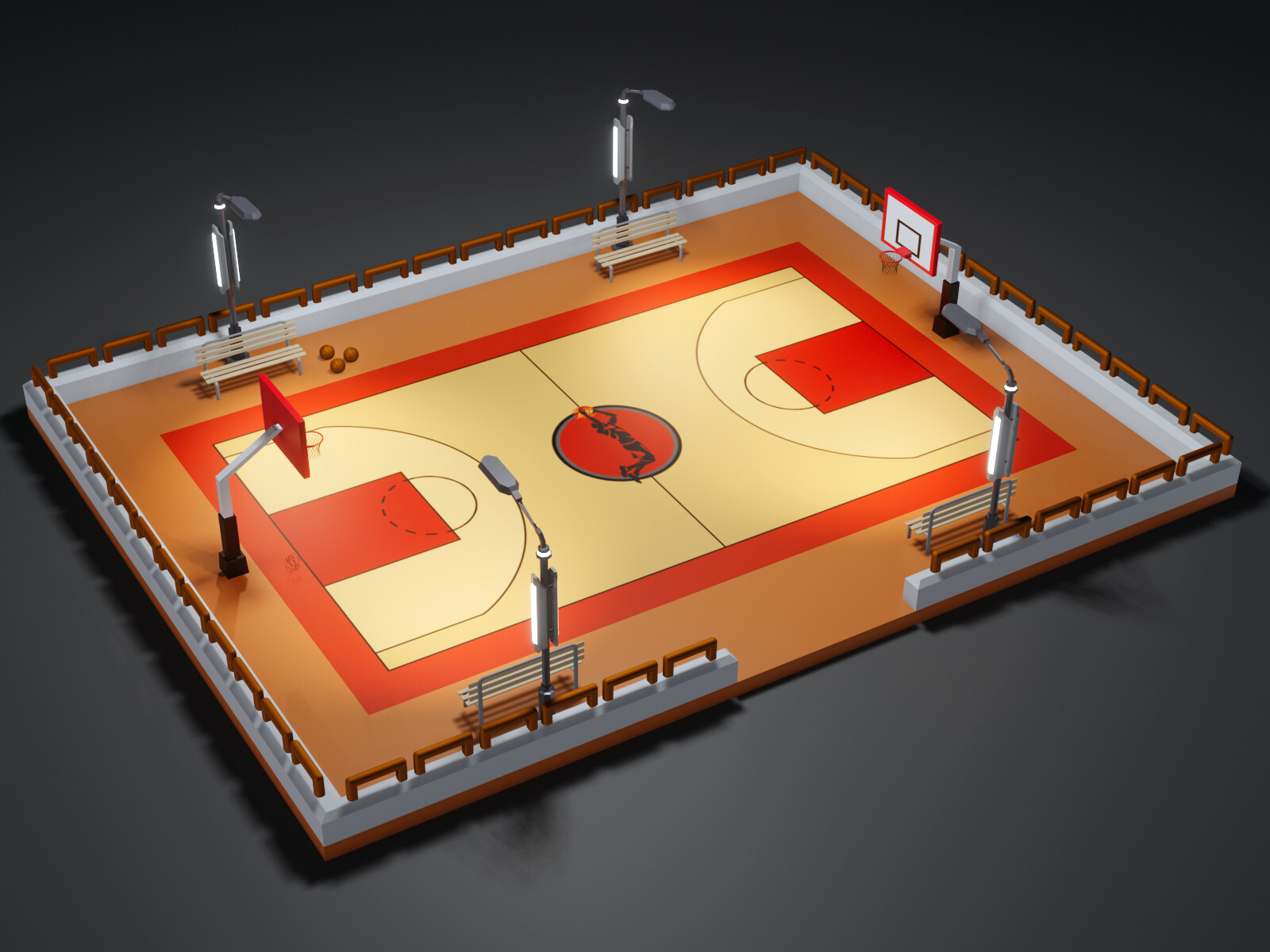 ArtStation - Basketball Court