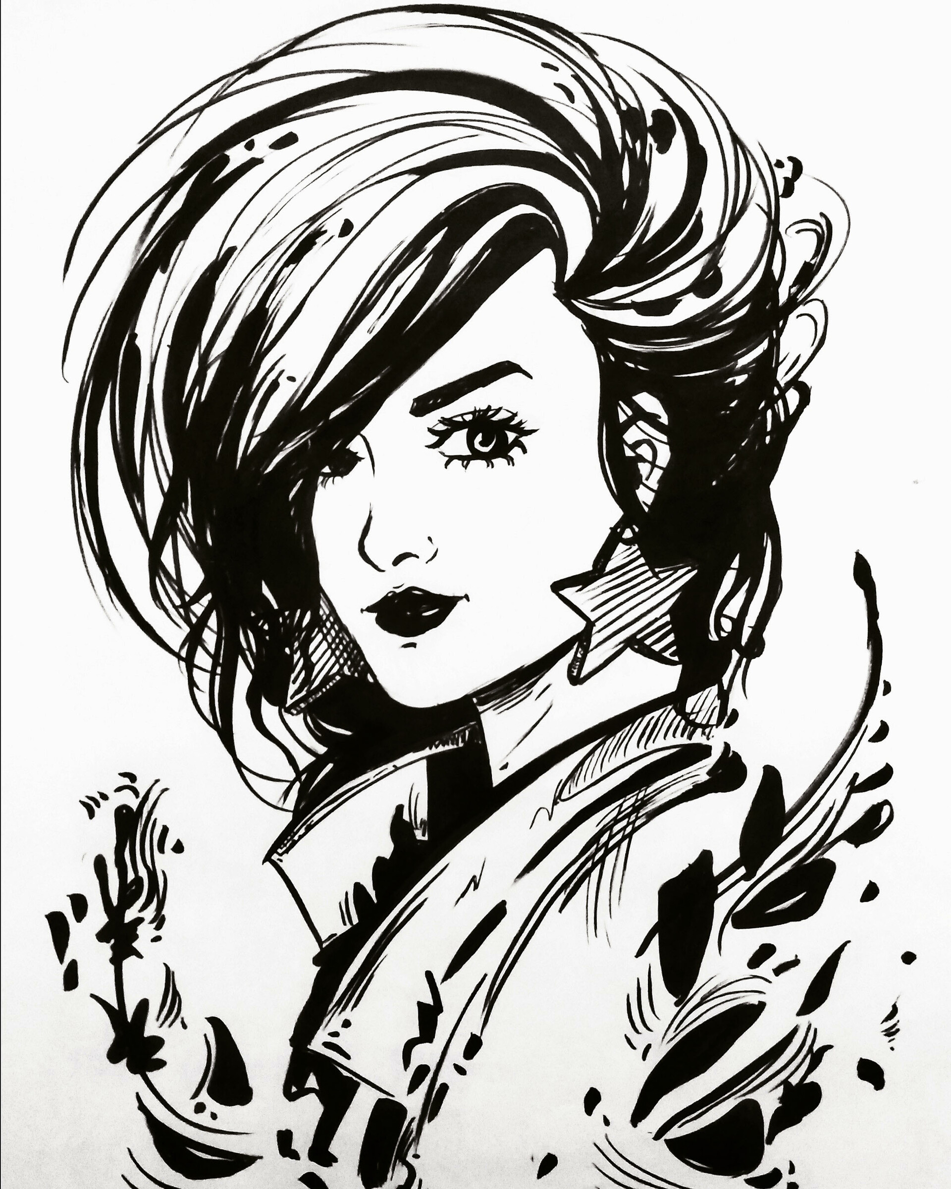 how to draw girl rockstar