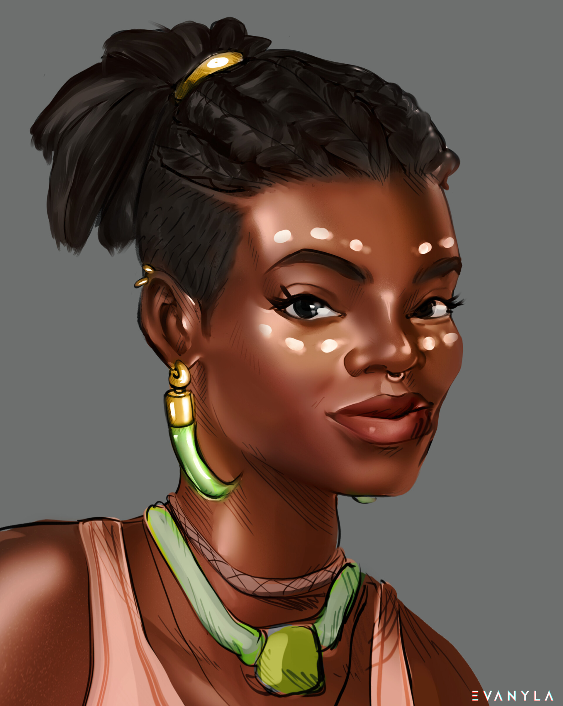 ArtStation - Overwatch - Efi Oladele portrait (Adult), Eva Sophie Cringle
