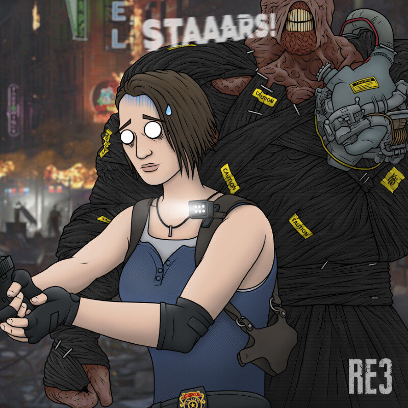 Artstation Resident Evil 3 Jill And Nemesis