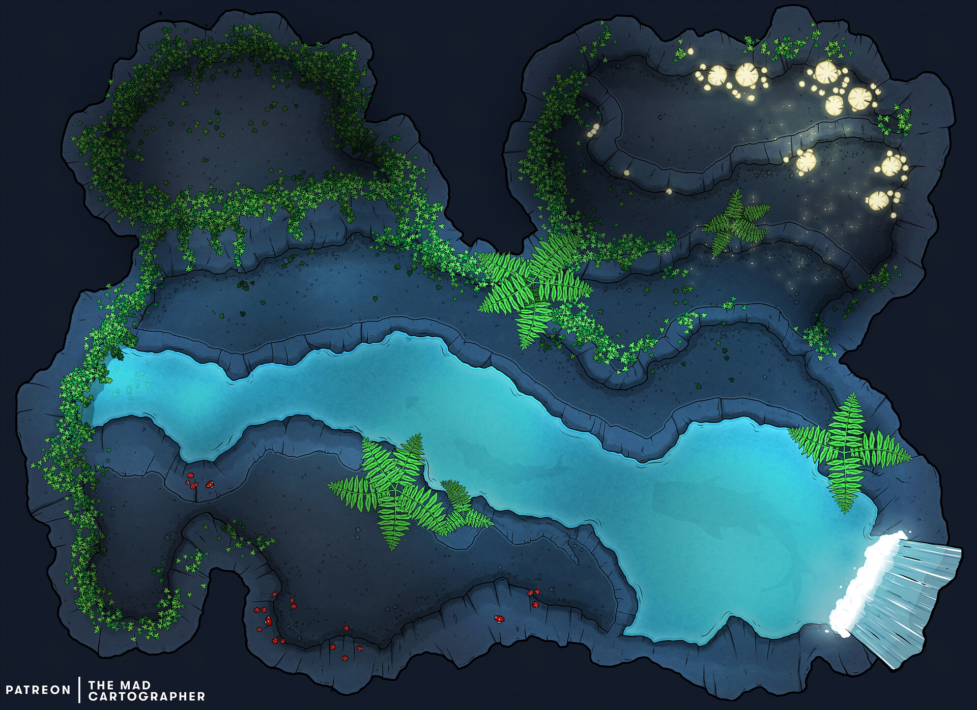 The MAD Cartographer - The MAD Cartographer | Caverns | Free D&D Maps