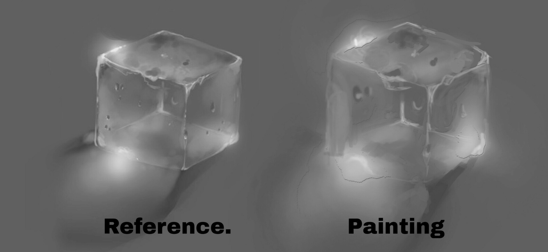 how to draw ice digital