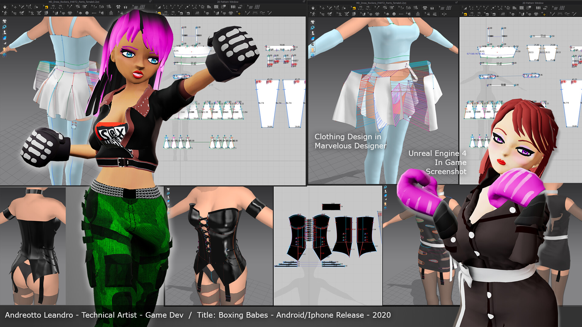 Leandro Andreotto - Costume Design for Boxing Babes (Android) with ...