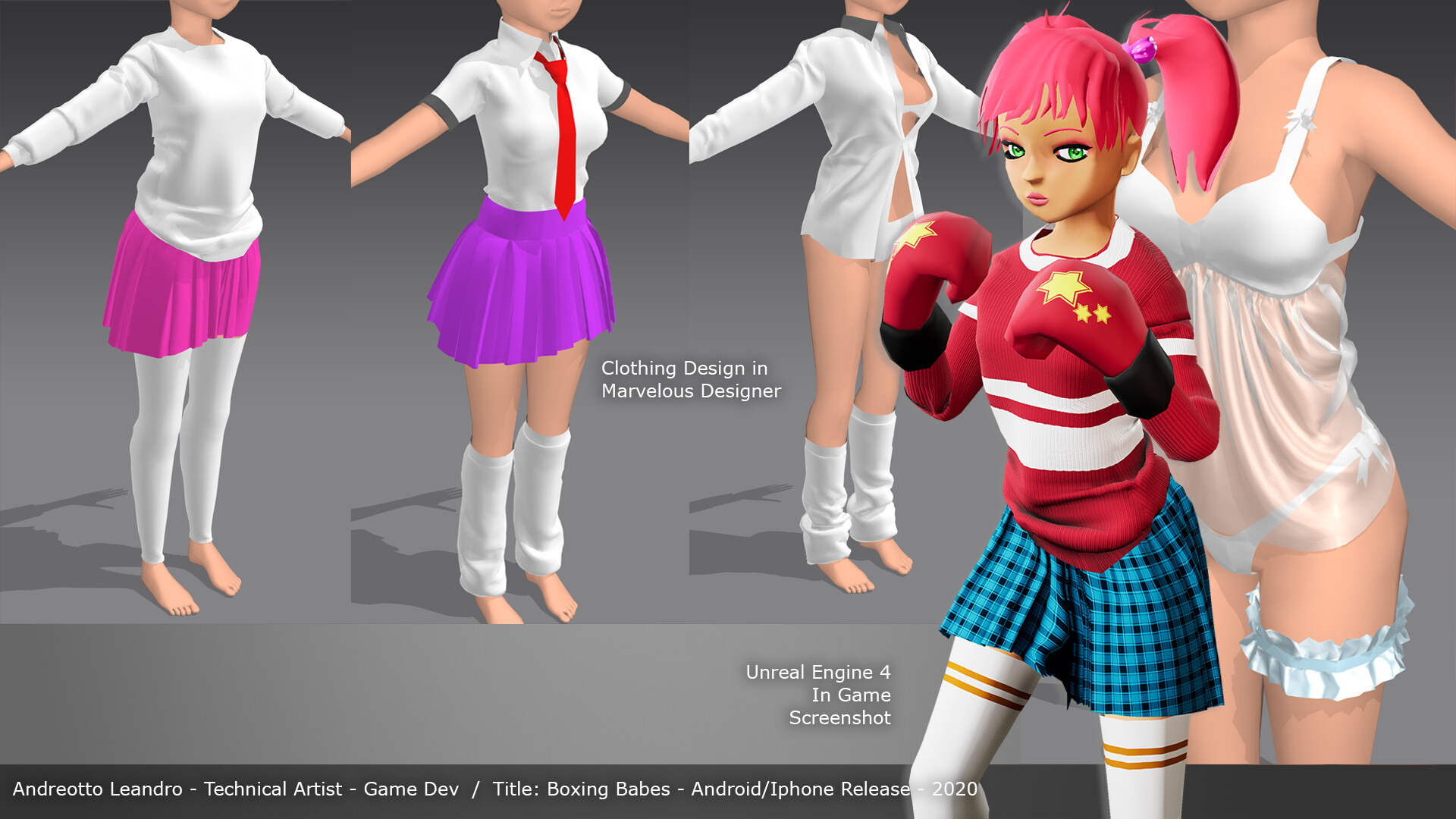 Leandro Andreotto - Costume Design for Boxing Babes (Android) with ...