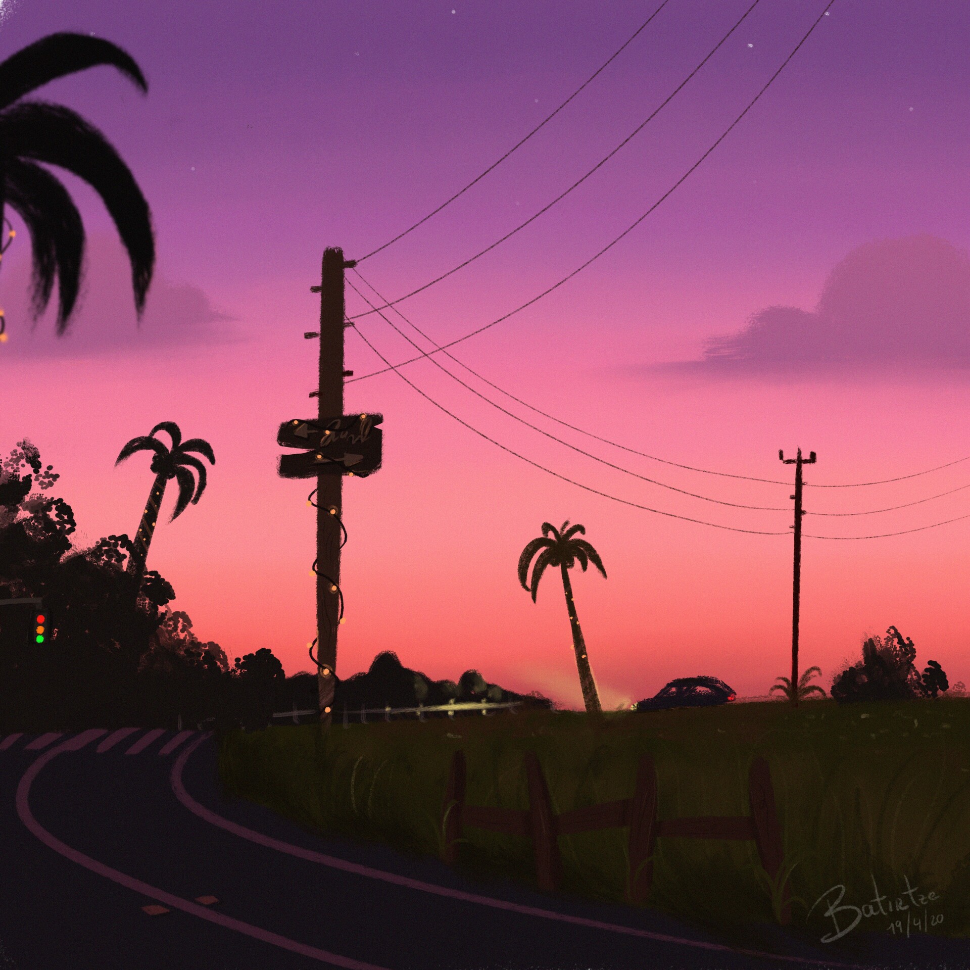 ArtStation - Beach night