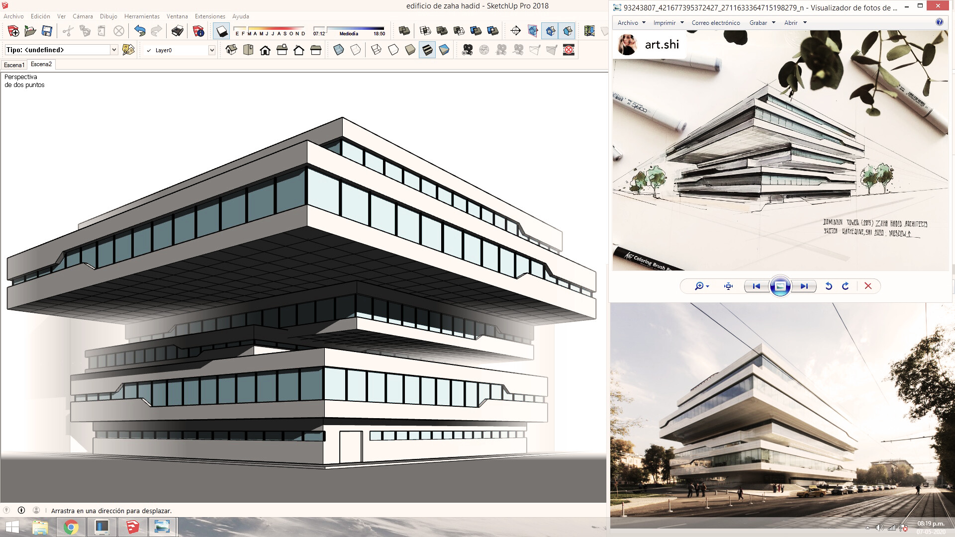 ArtStation - Ilustración Arquitectonica 3D Dominion Tower