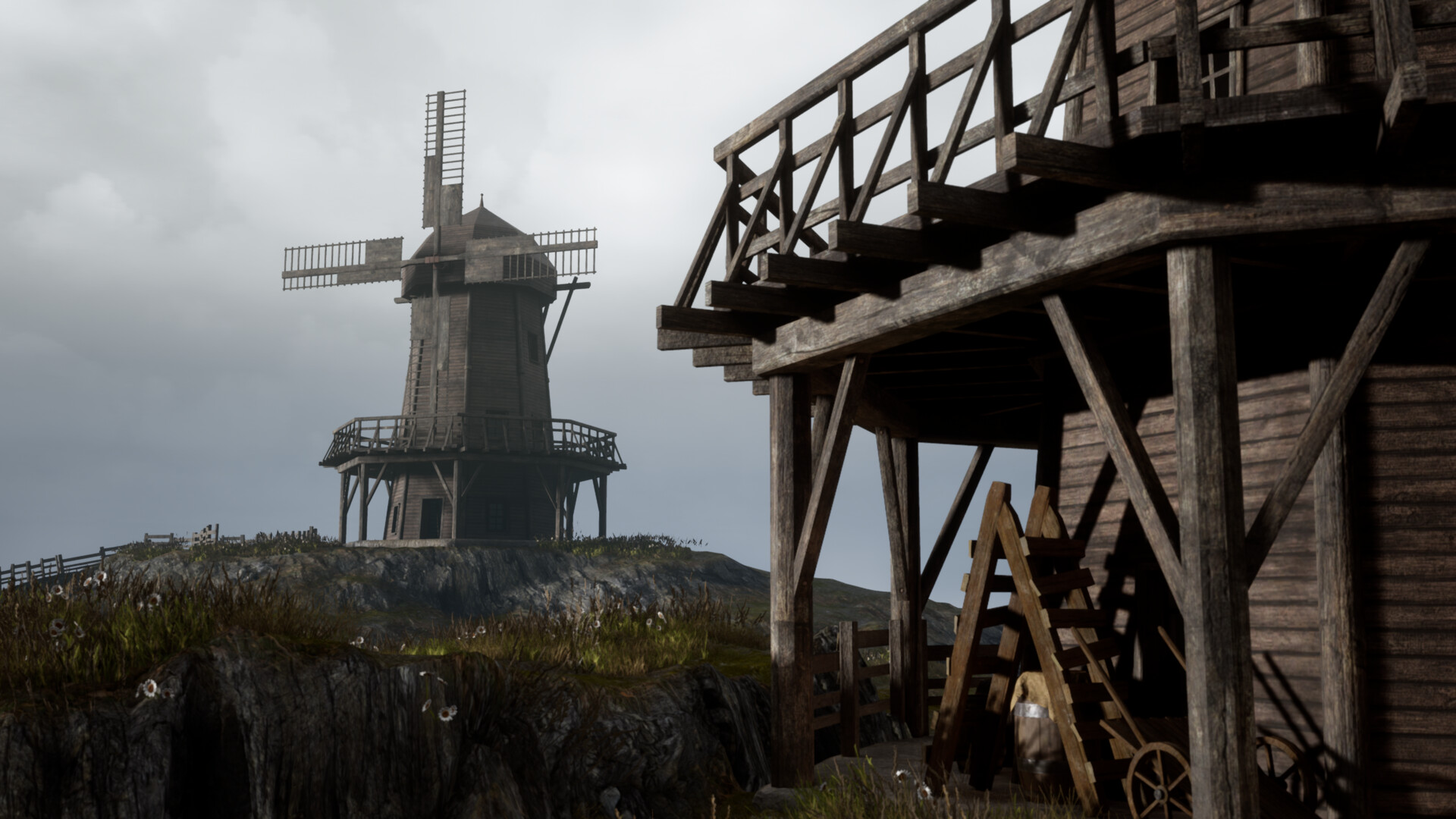 Freshcan 3D - Environment Art Studio - Medieval Windmill with interiors