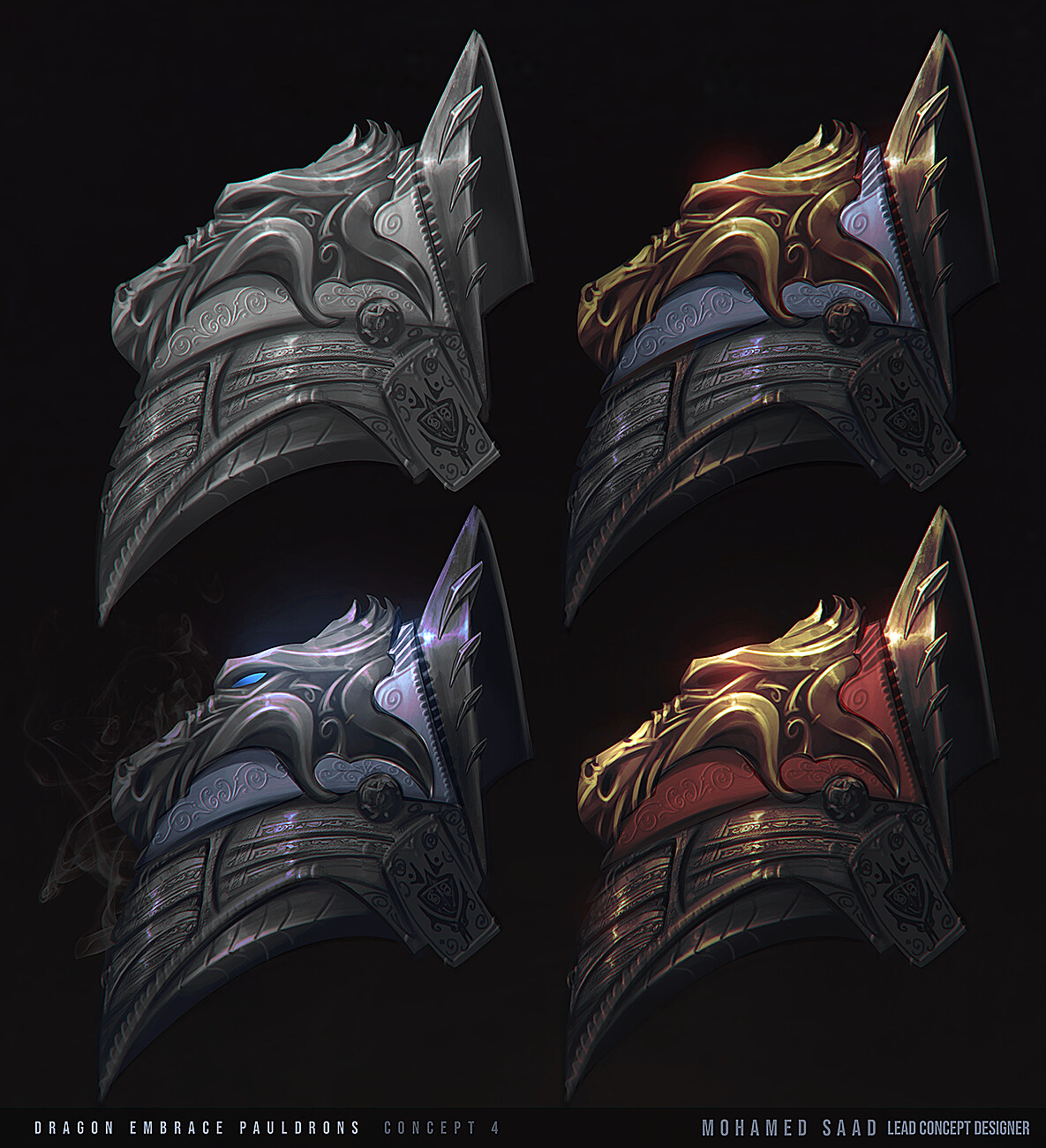 ArtStation - Dragon Embrace Pauldrons