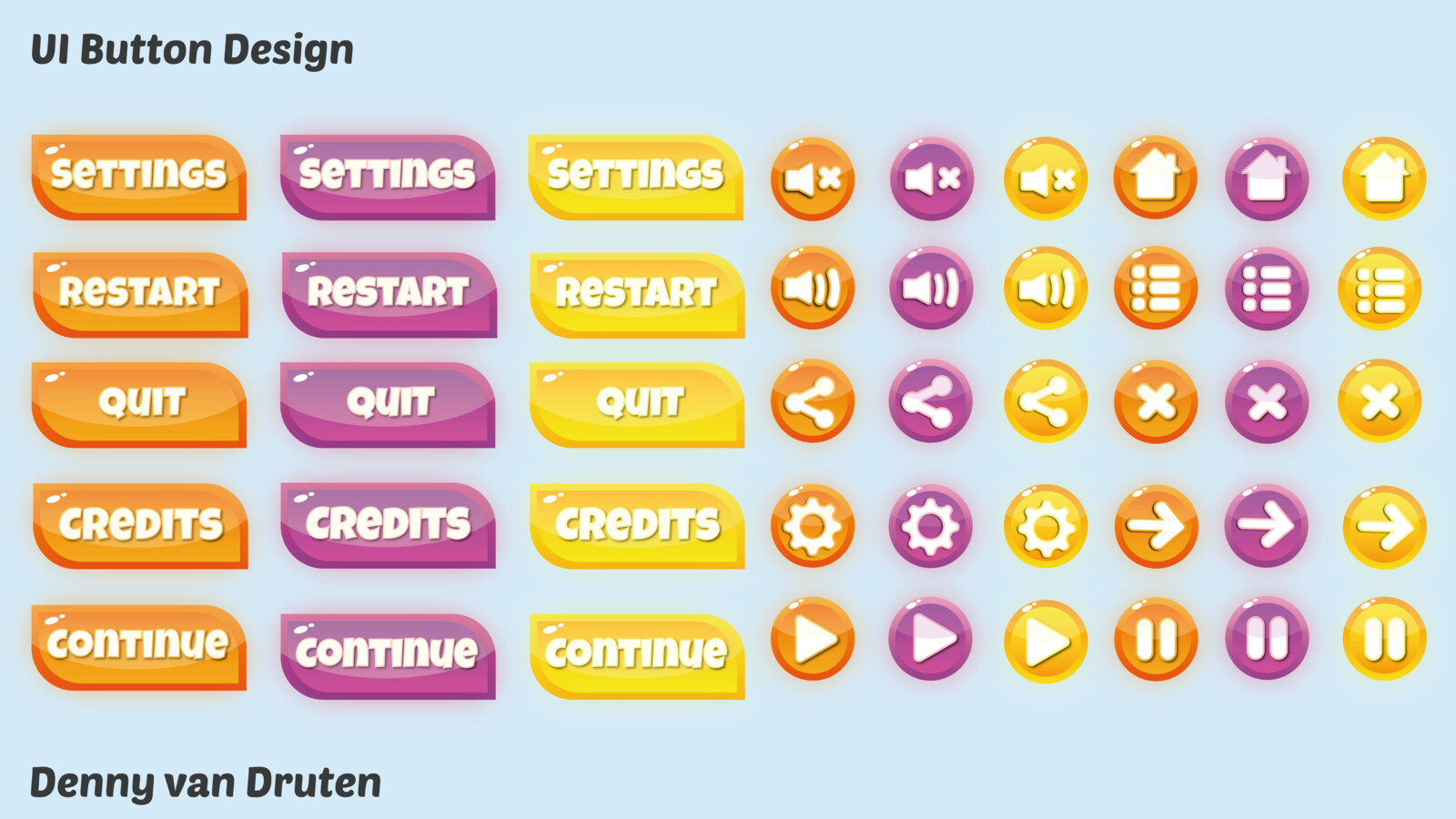 Denny Van Druten - Start Screen/ UI Buttons