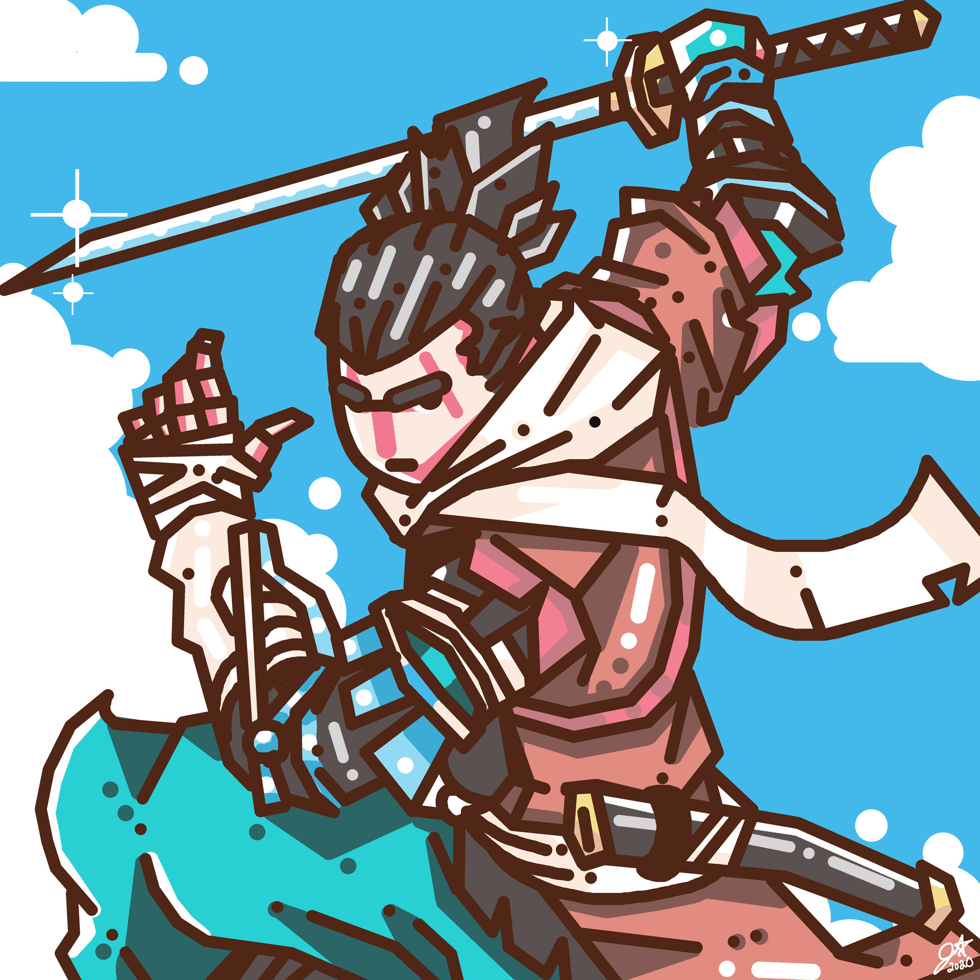 ArtStation - one armed wolf