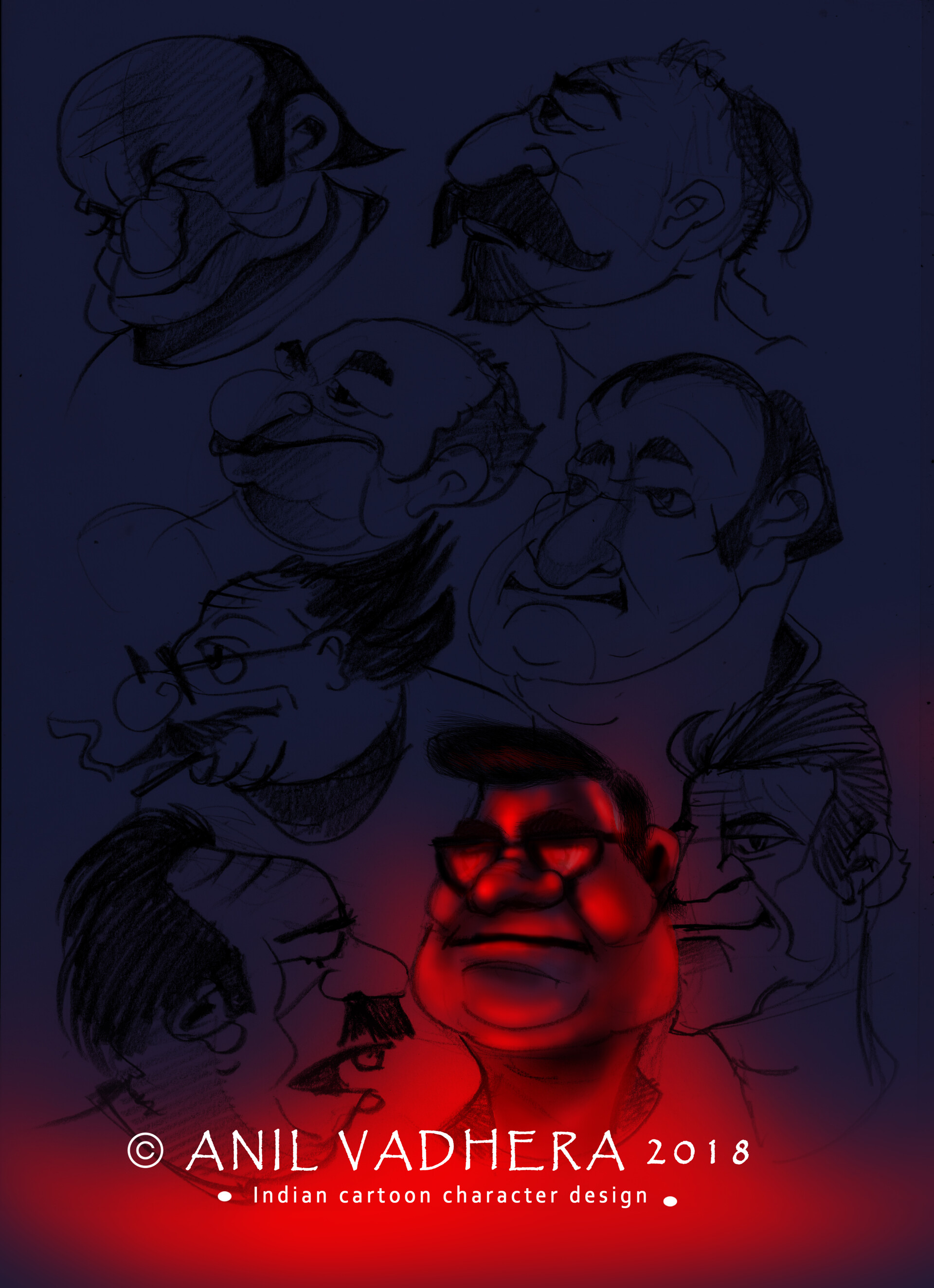 ArtStation - Indian faces cartoon character