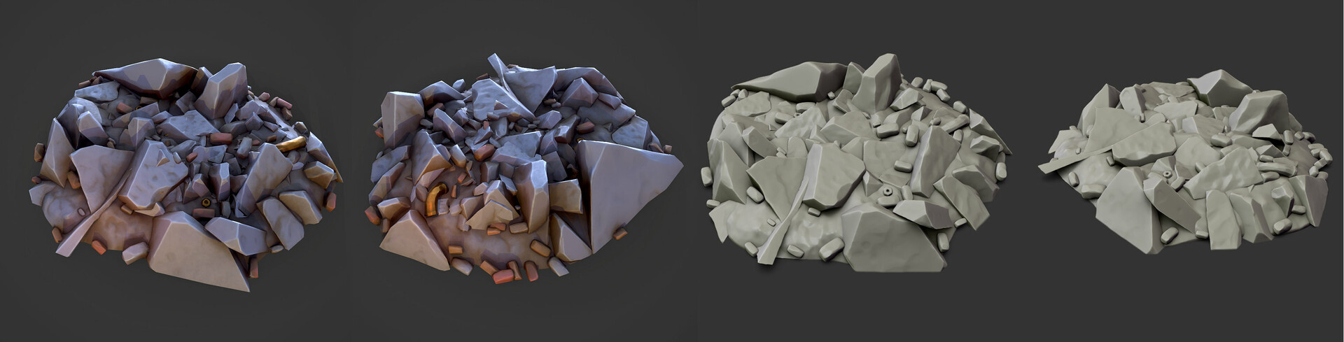 ArtStation - Stylized Debris - Rubble Pile