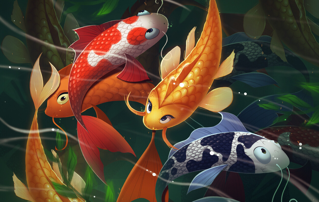 ArtStation - Koi Fishes