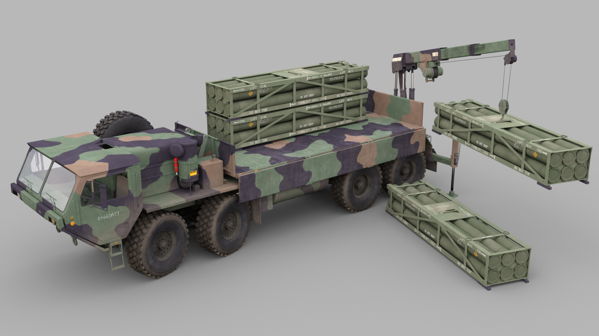 Westfield 3d - U.S.Army M985 HEMTT 10-Ton 8x8 Cargo Truck