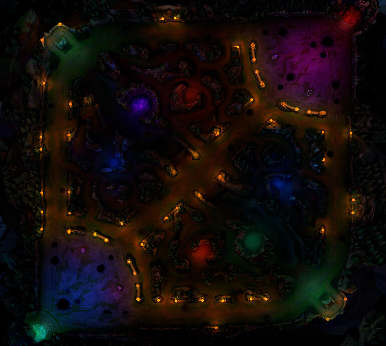 ArtStation - Concept Art: Summoners Rift - Night Version