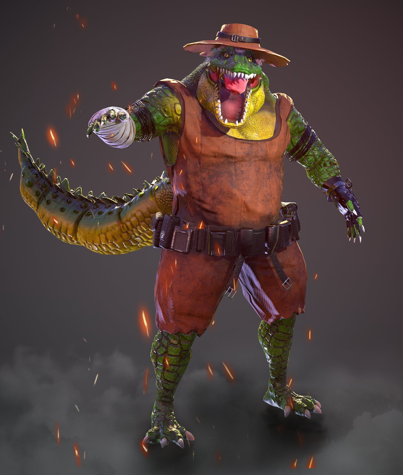 vector the crocodile human