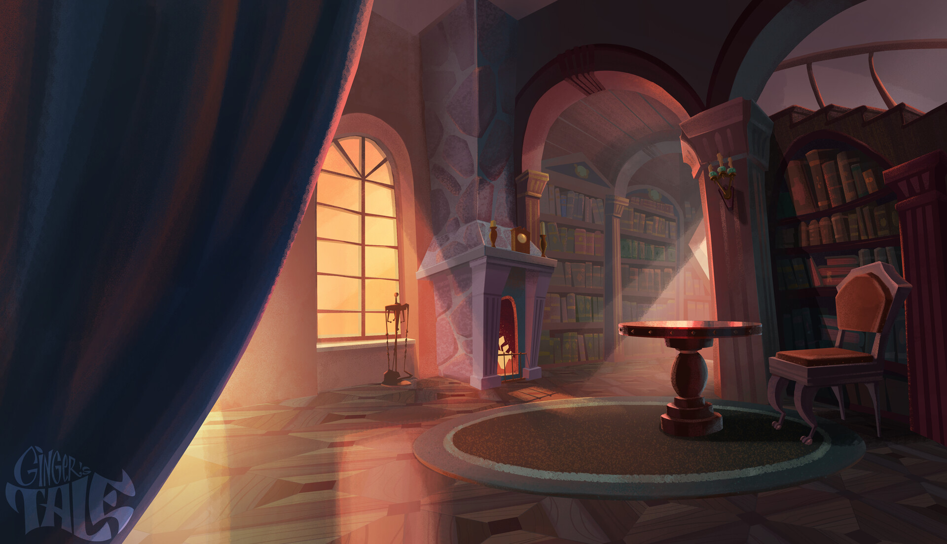 ArtStation - Bg paint for Ginger`s Tale movie