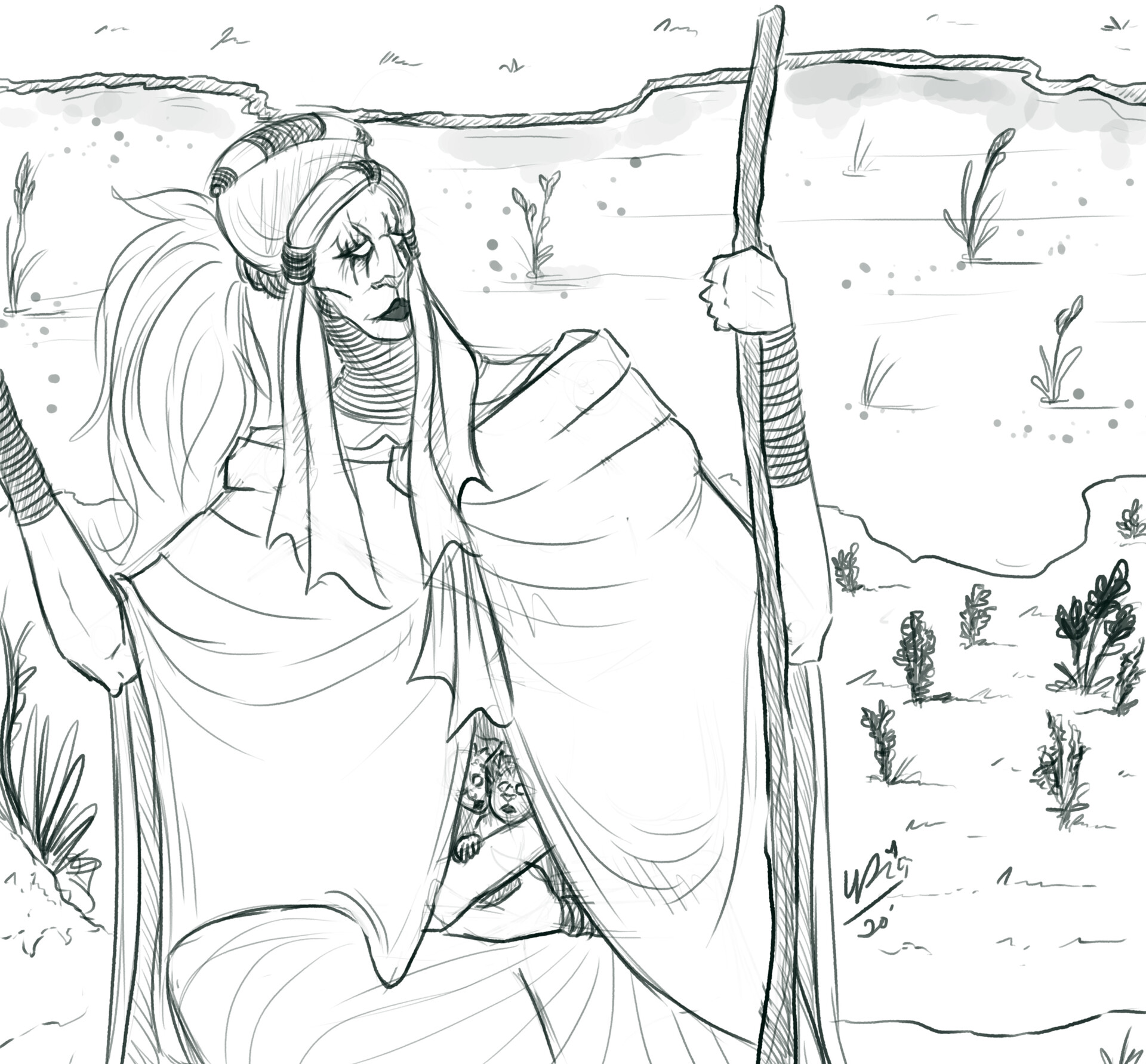 how to draw dark crystal characters