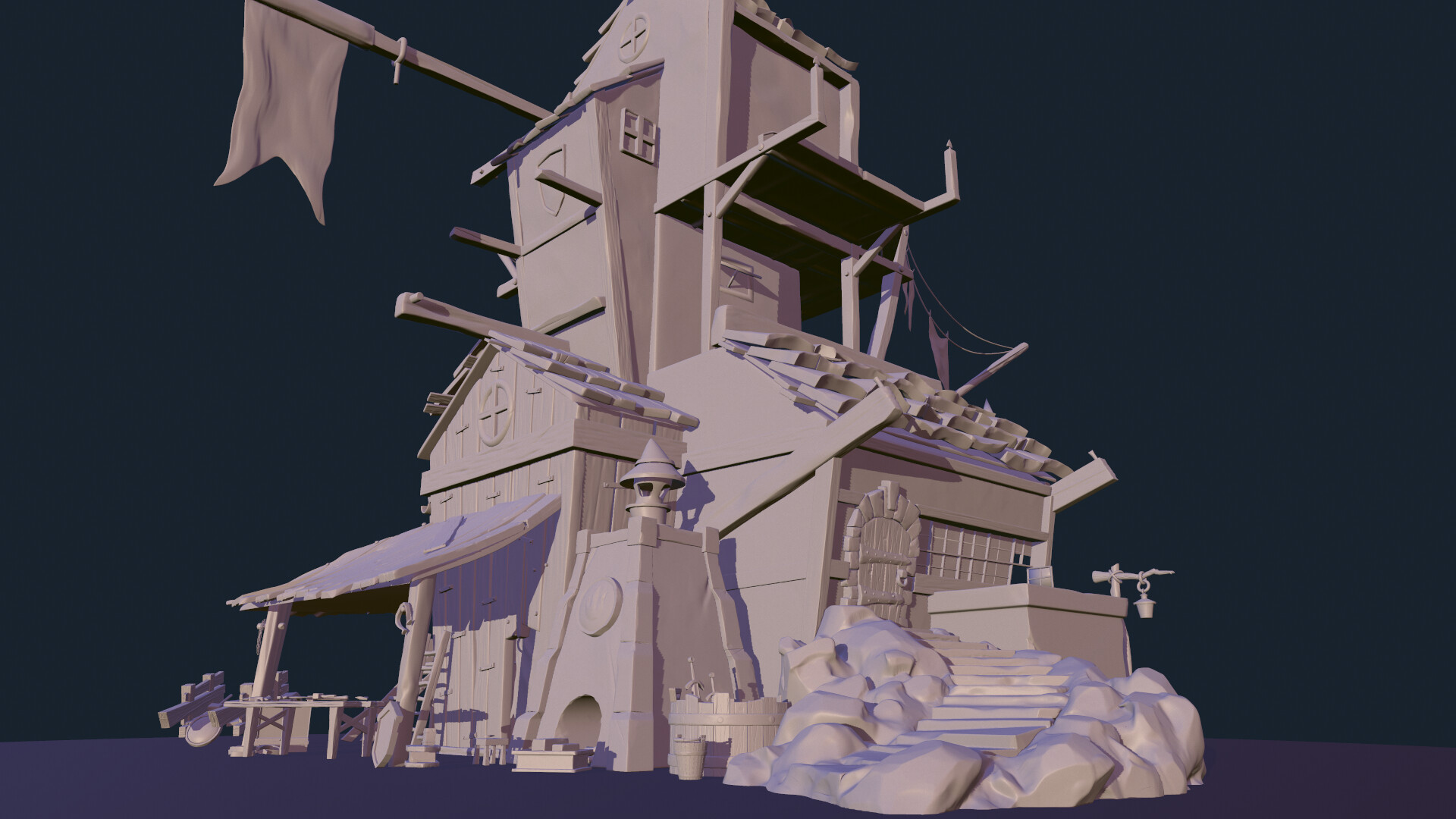 ArtStation - Stylized Blacksmith House