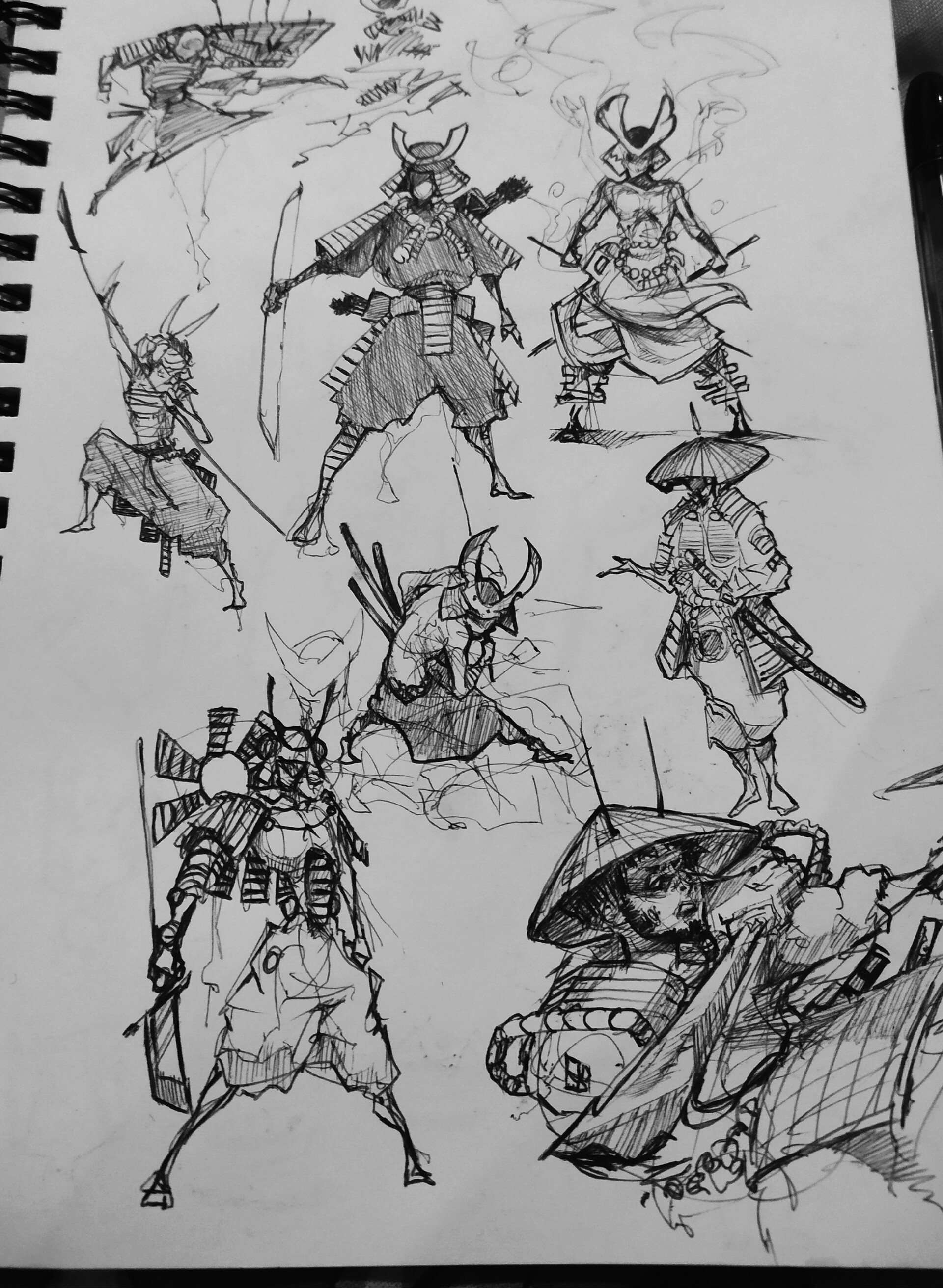 ArtStation - Samurai sketches