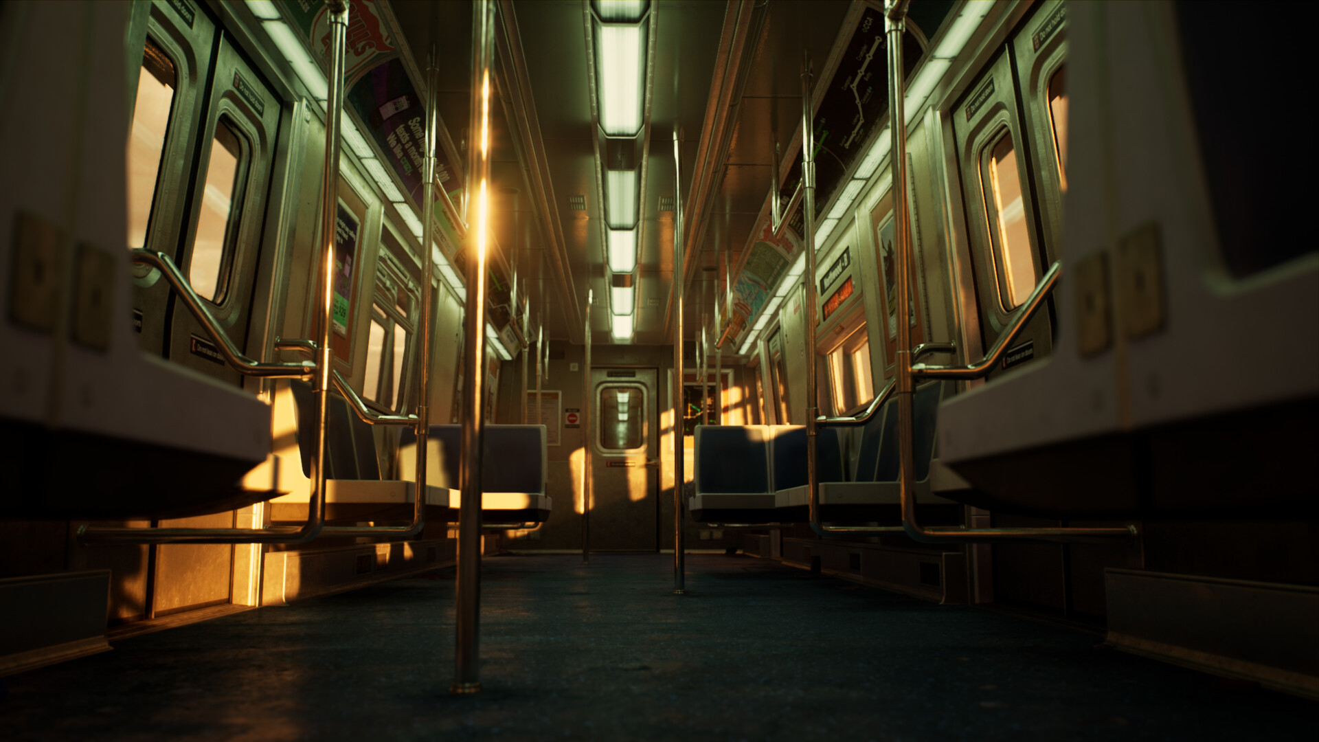 Scott Warren - Unreal Engine 4 Subway Train Evening Re-Light (2018)