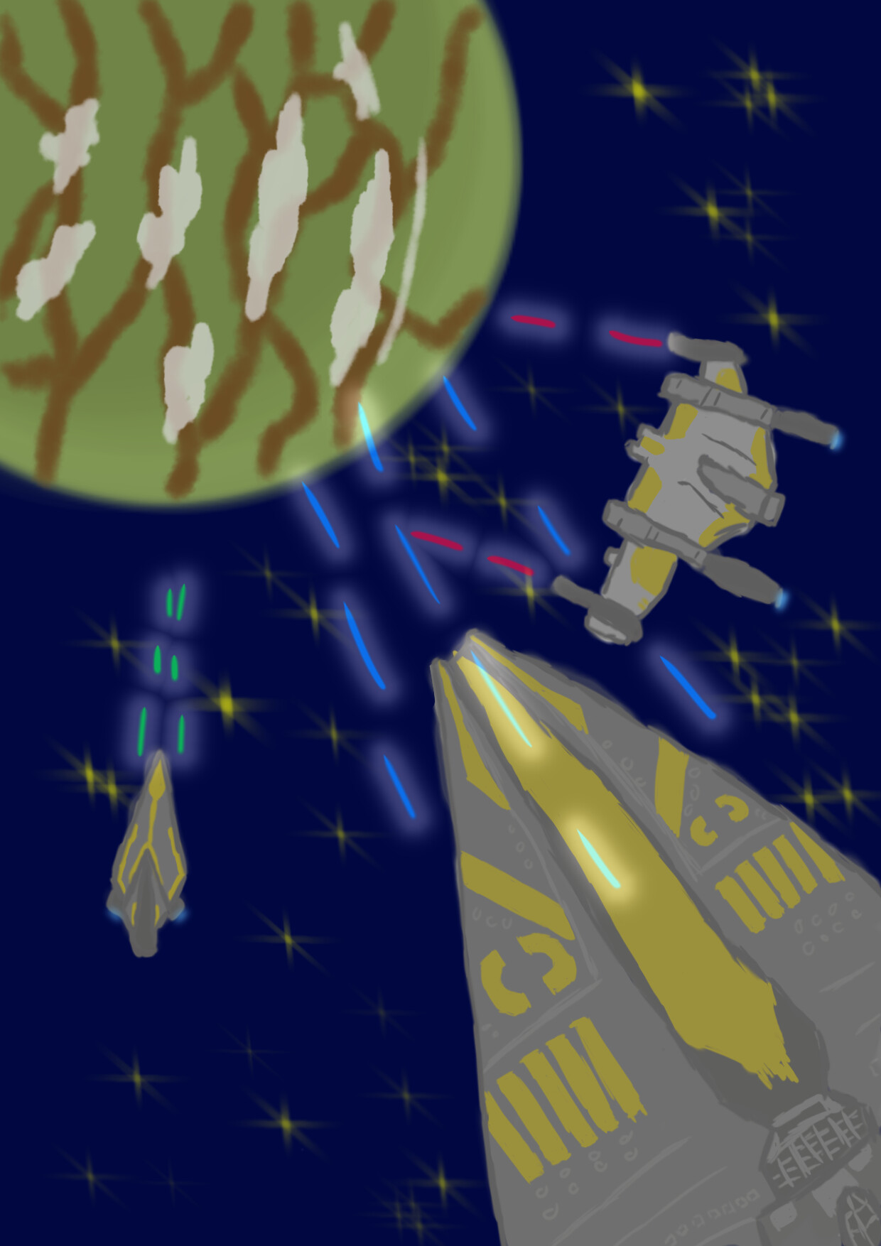 Ciaran Christie - Star wars Fan art - assaulting a separatist world